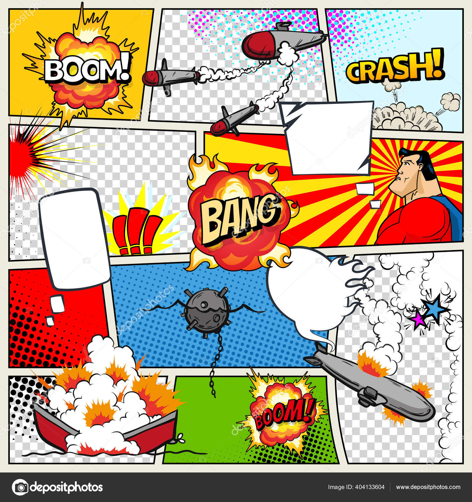 Comic Book Action Bubbles