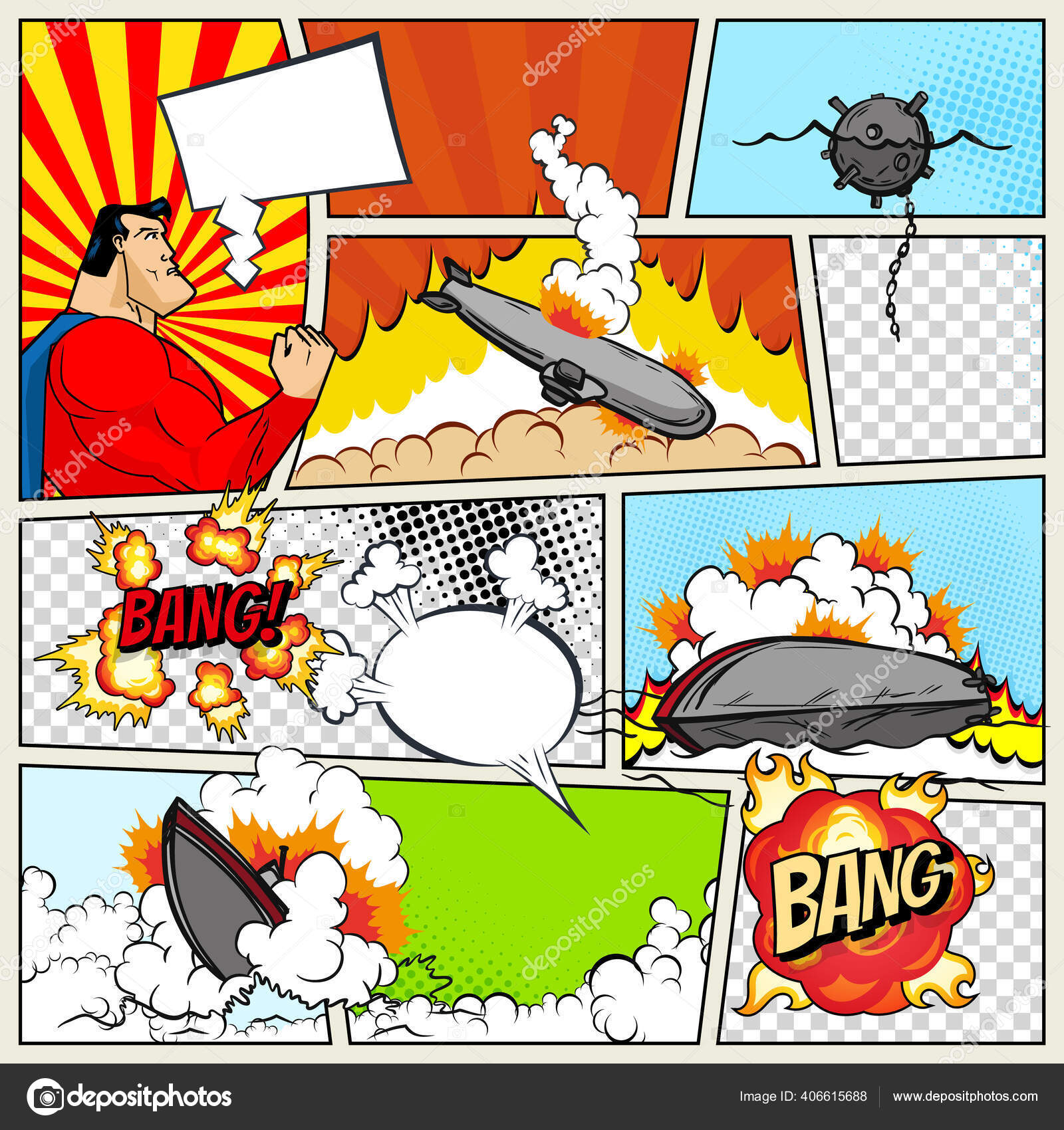 Comic Book Action Bubbles