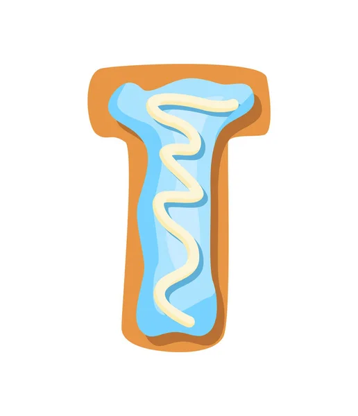 Cartoon cookies font. Confectioners stylized capital letter P. Vector ... Cartoon cookies font. Confectioners stylized capital letter P. Vector ...