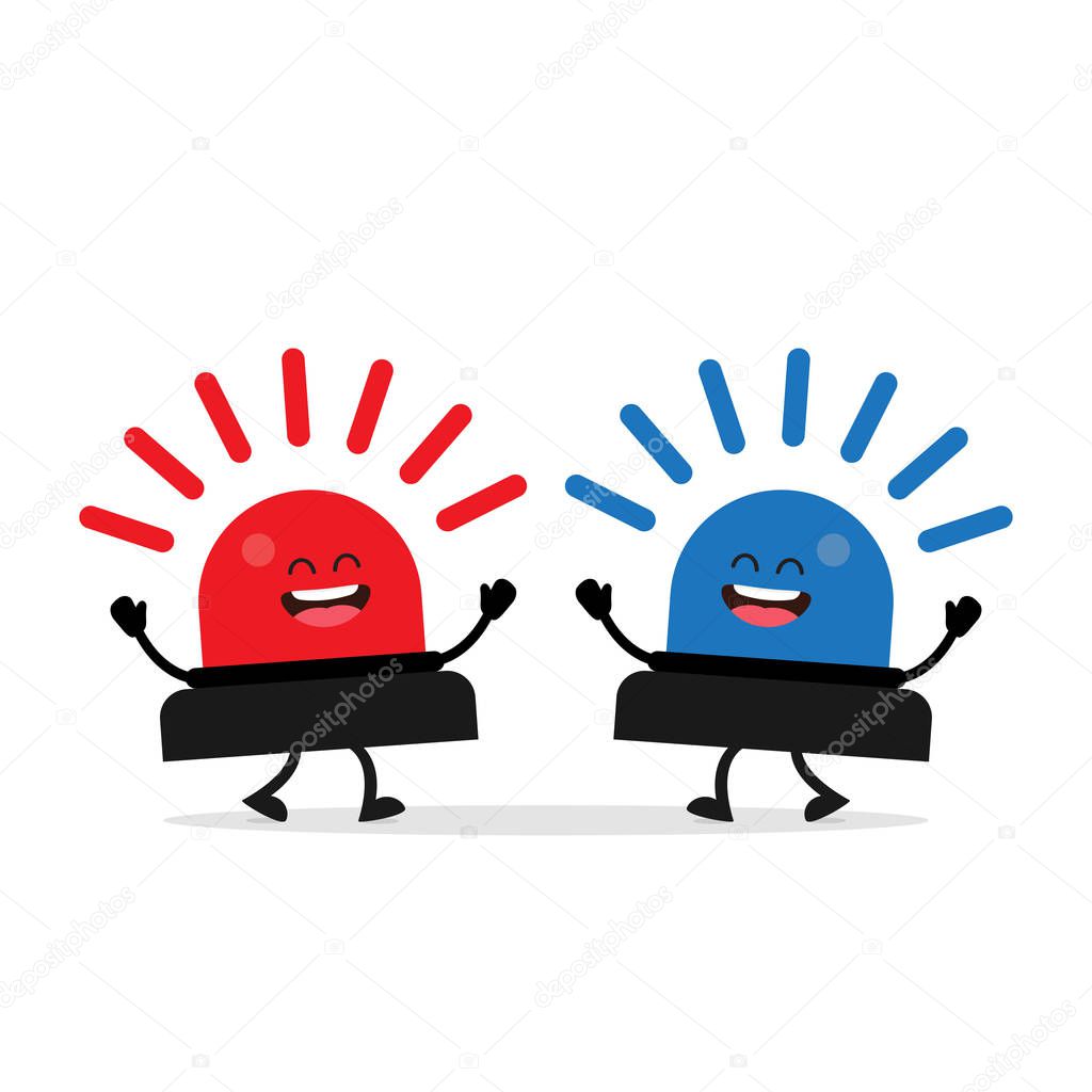 Luces intermitentes azules y rojas y sirenas. luces intermitentes para ...