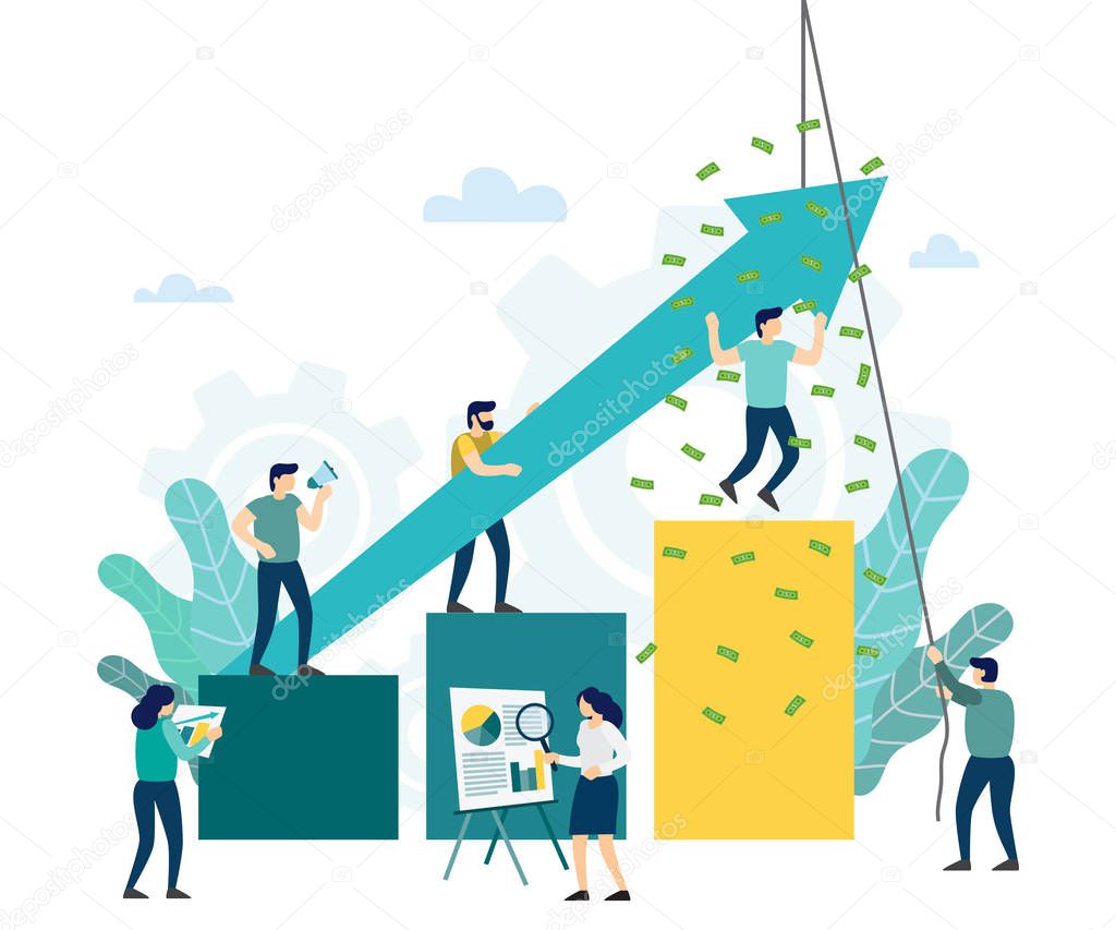 Persona subiendo escaleras hacia la meta. Camino hacia el logro ...