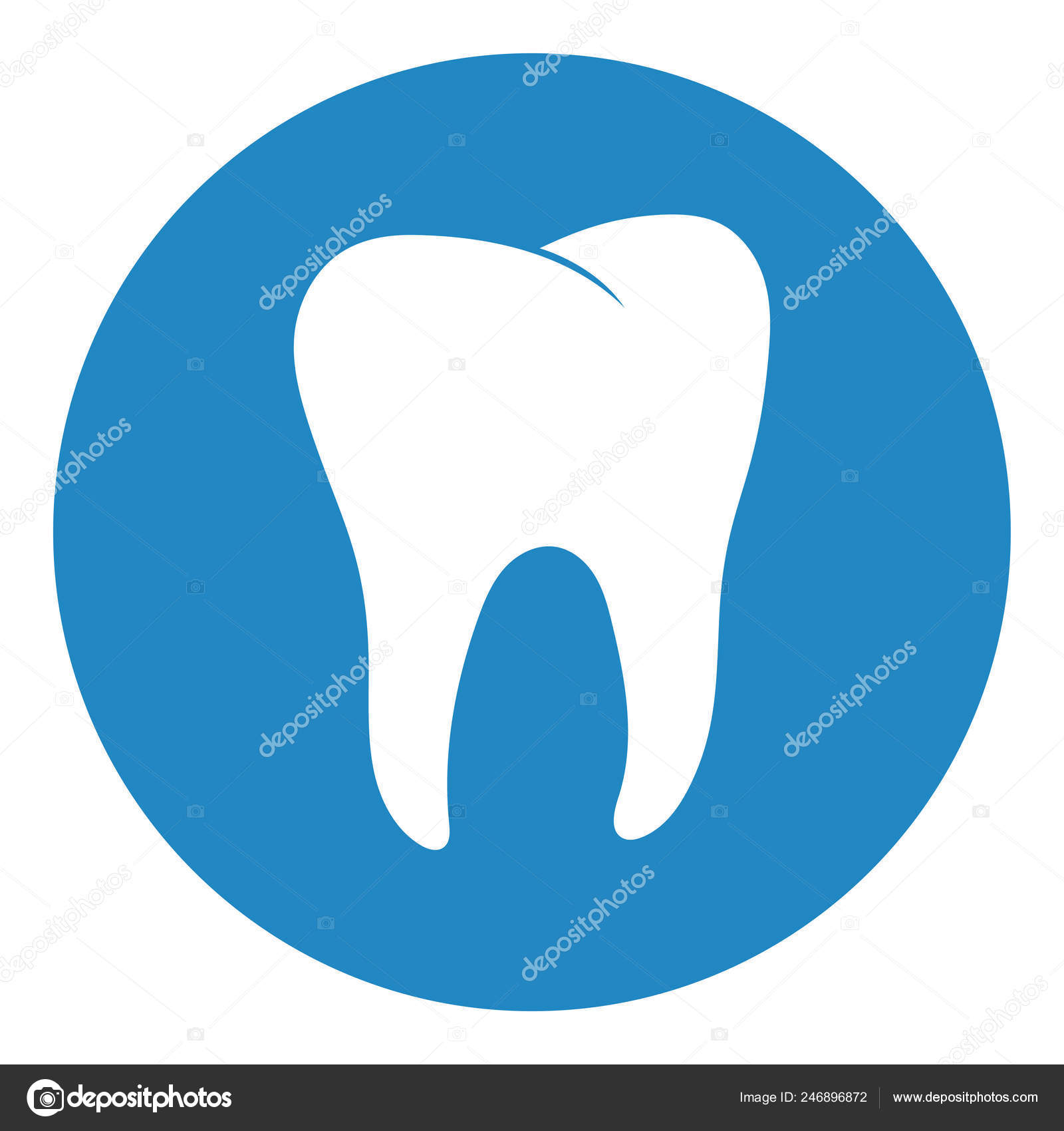 Healthy Tooth Icon Oral Dental Hygiene Teeth Care Vector Illustration ...