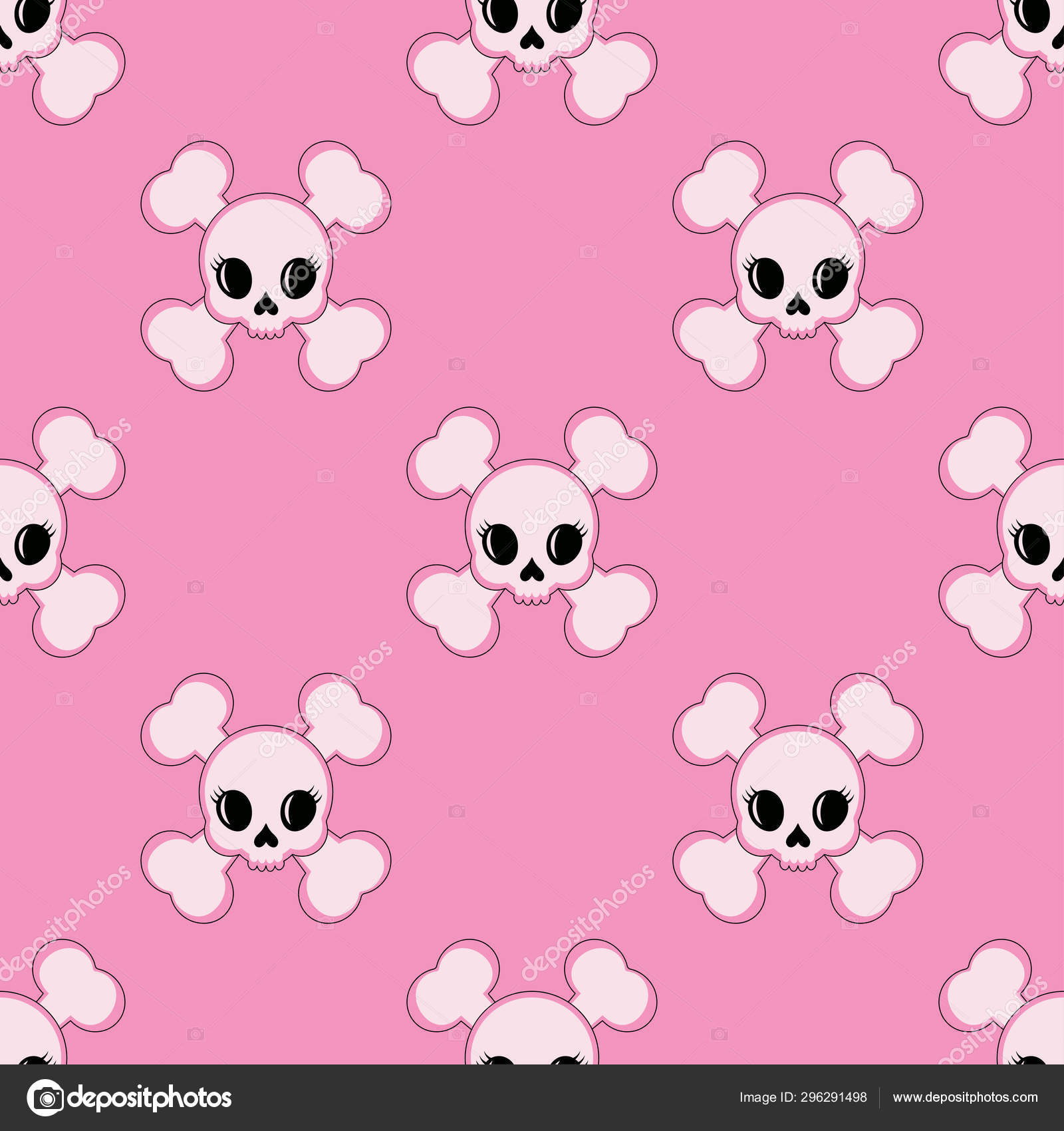 Cute pink skeleton pattern Stock Vector Image by ©Makc76 #296291498