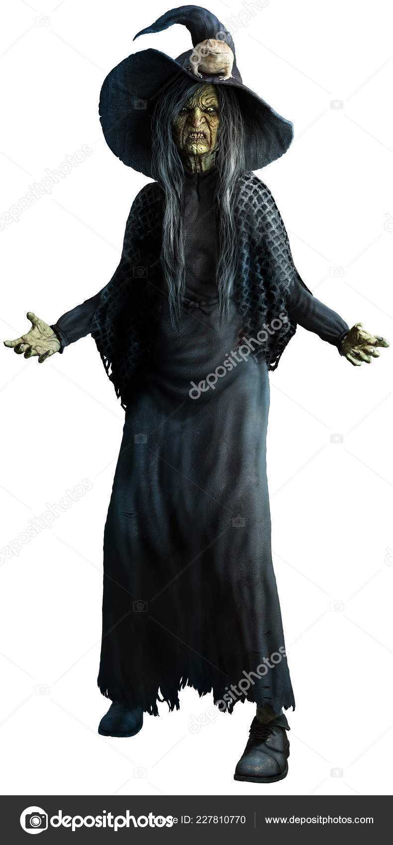 Witch Toad Illustration — Stock Photo © warpaintcobra #227810770