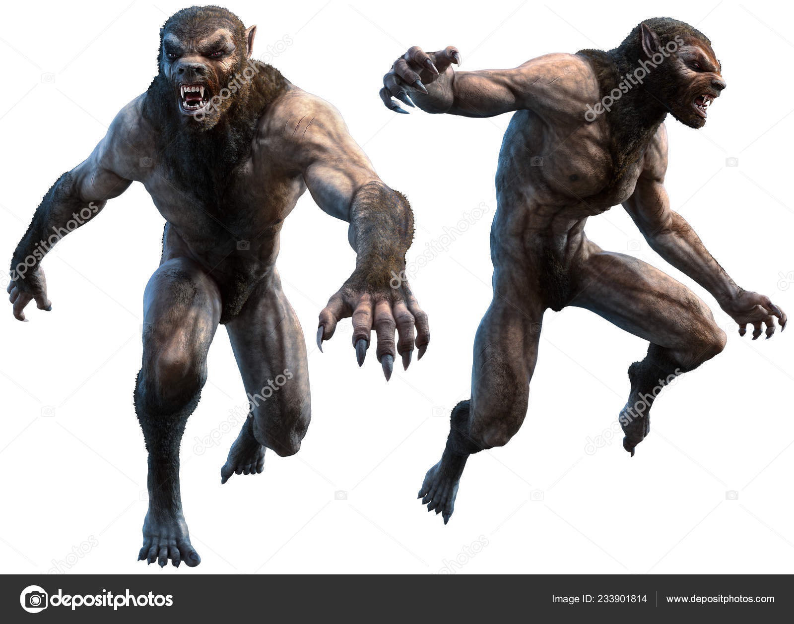 Werewolves Action Illustration Stock Photo by ©warpaintcobra 233901814