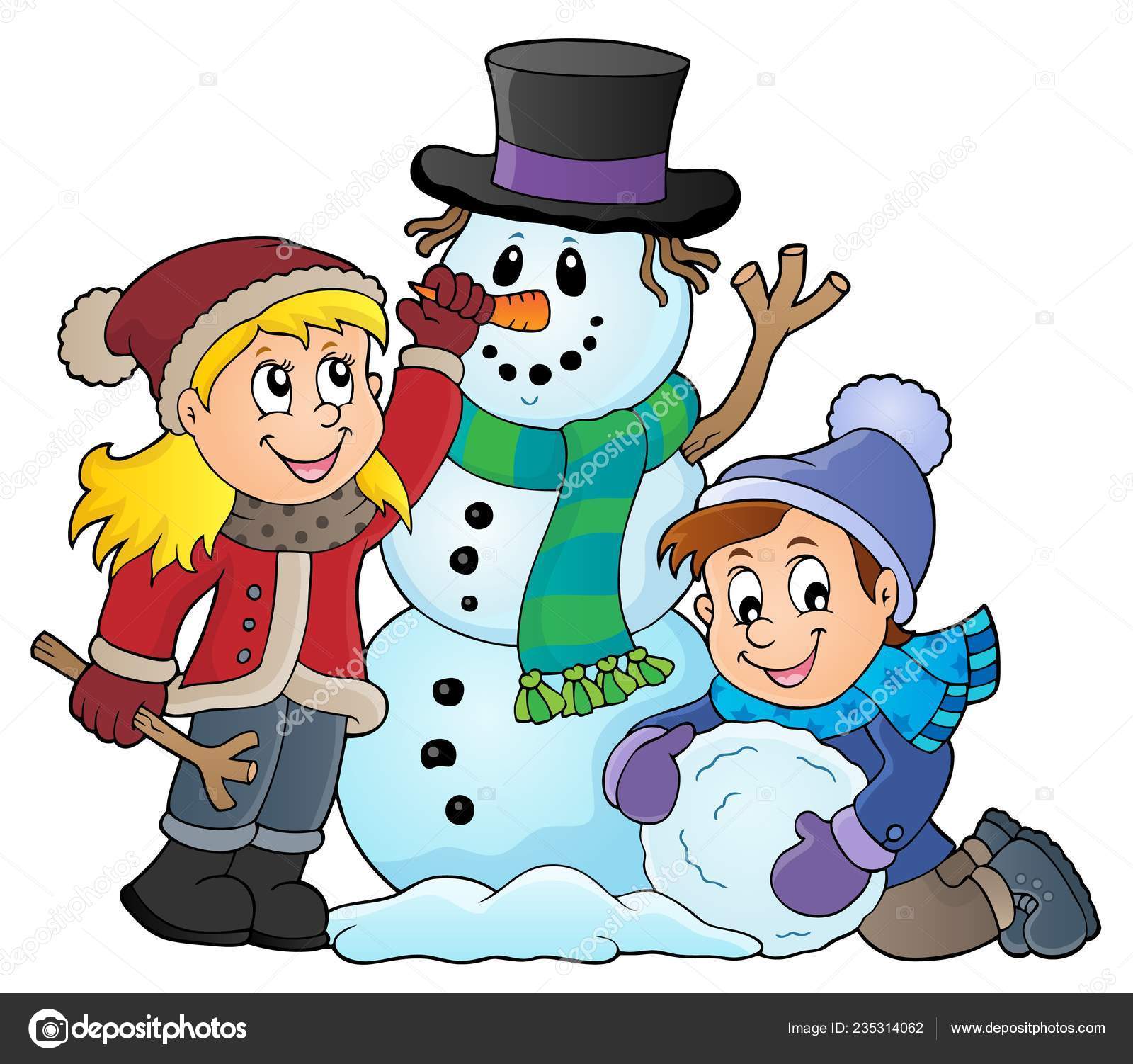 Make A Snowman Clipart