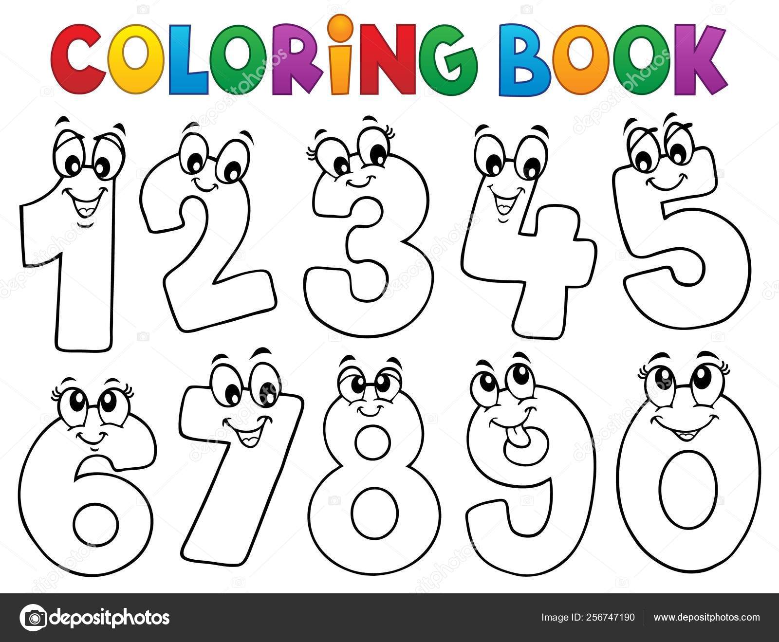 Coloring book cartoon numbers set 1 Stock Vector Image by ©clairev ...