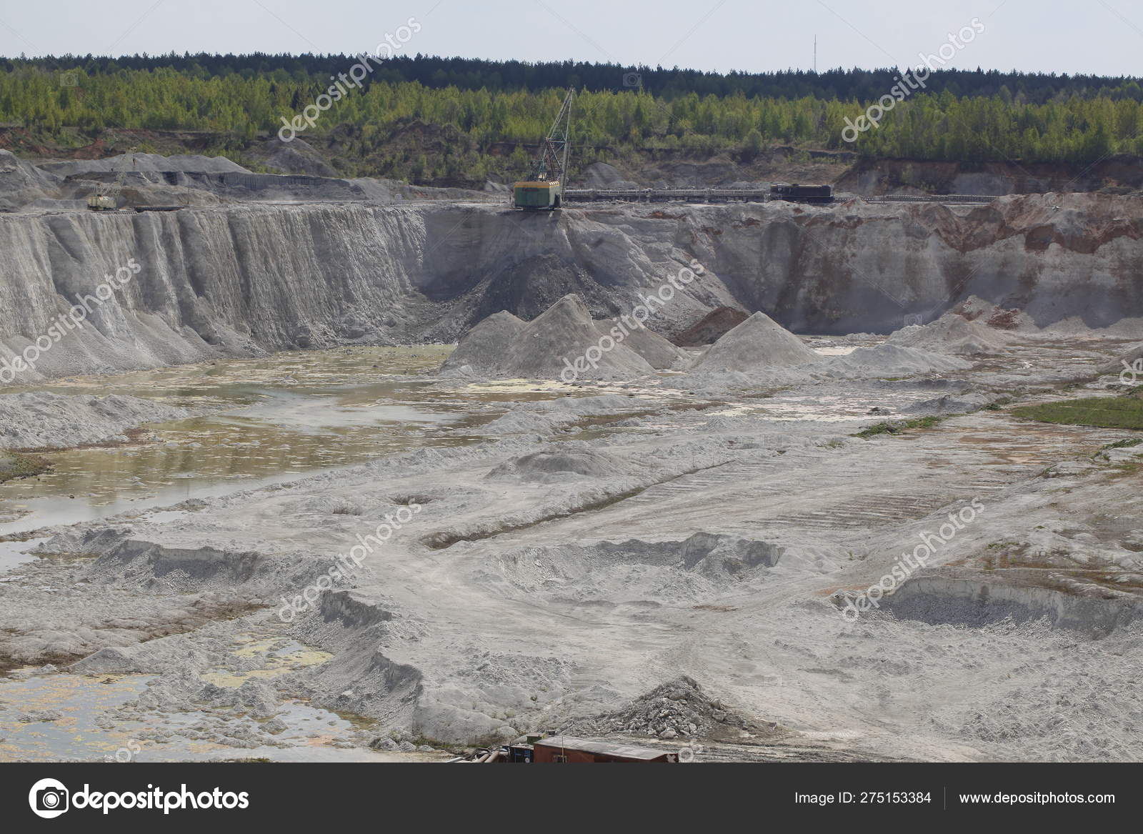 Landscape View Quarry Extraction Raw Materials Production Cement ...