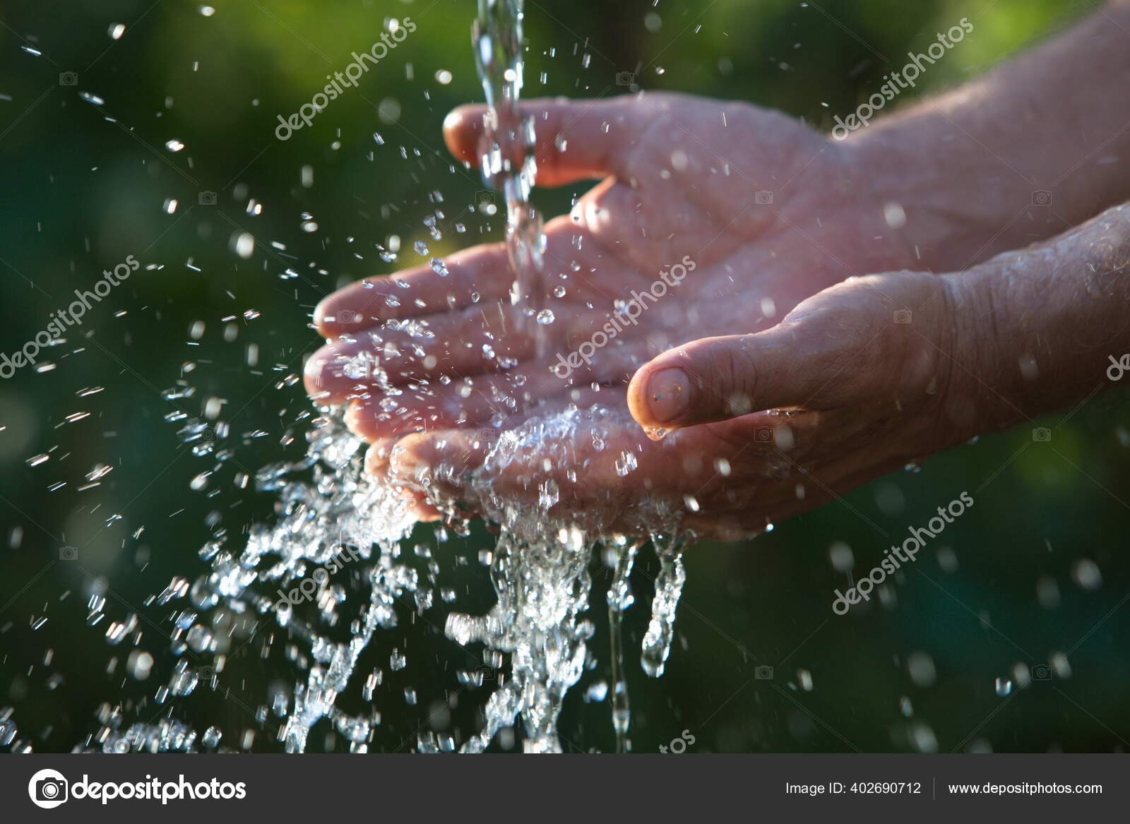 Muslim Man Washes His Hands Prayer Ritual Cleansing Stock Photo by ...