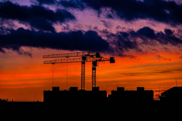 Construction workers sunset Stock Photos, Royalty Free Construction ...