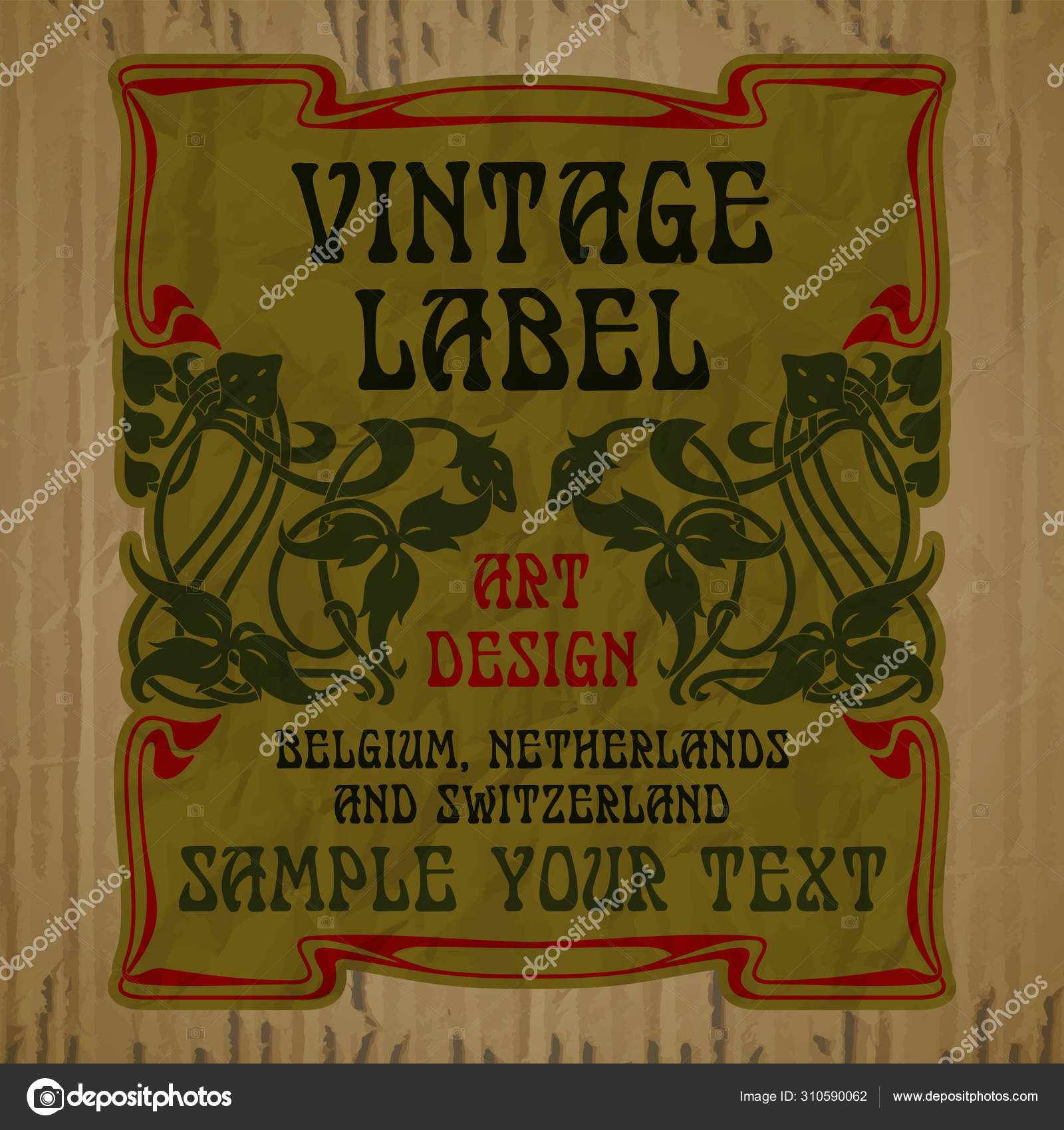 Vector Vintage Items Cover Art Nouveau Stock Vector Image by ©standart ...