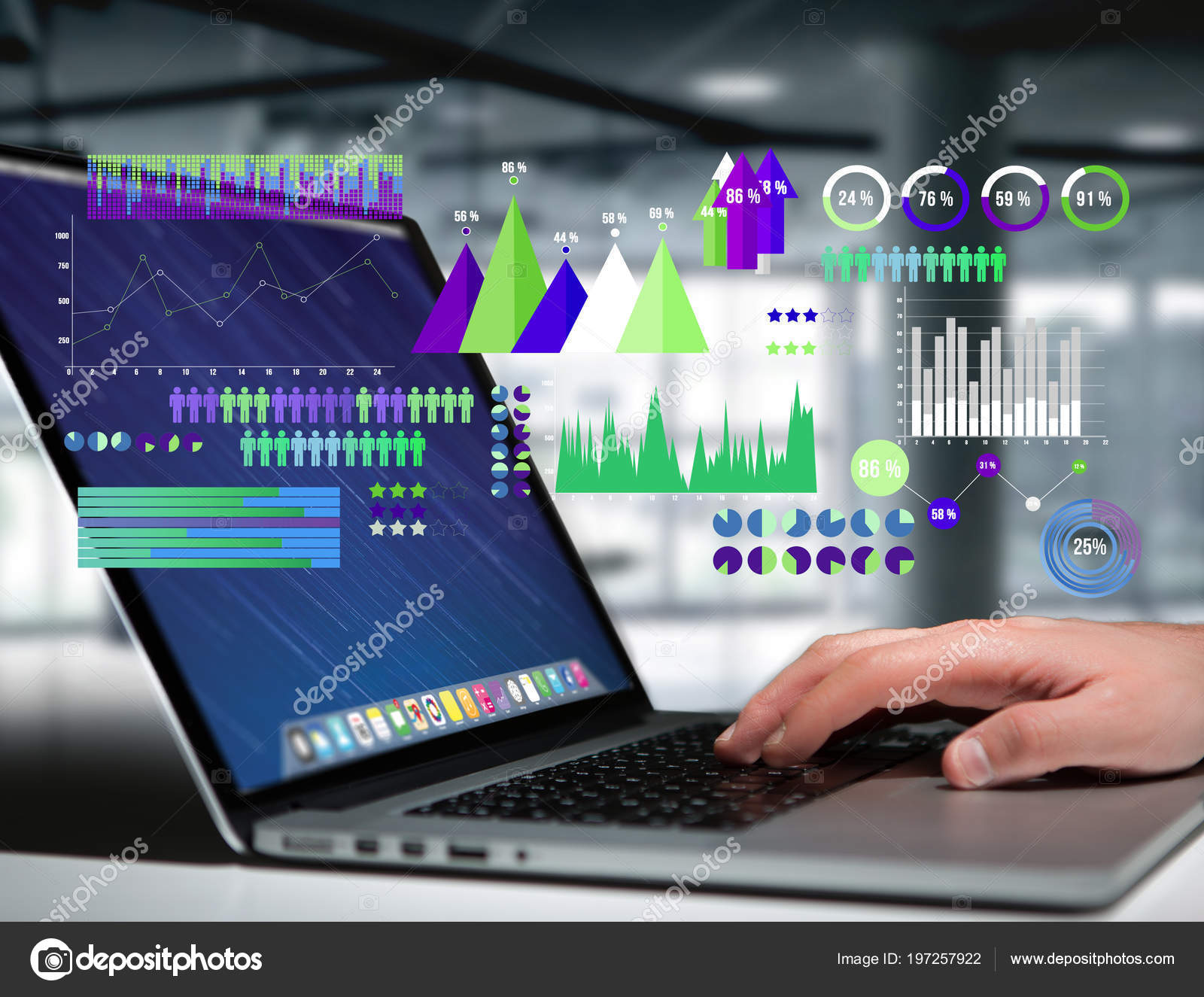 Business Interface Chart Graph Stats Business Financial Concept Stock ...