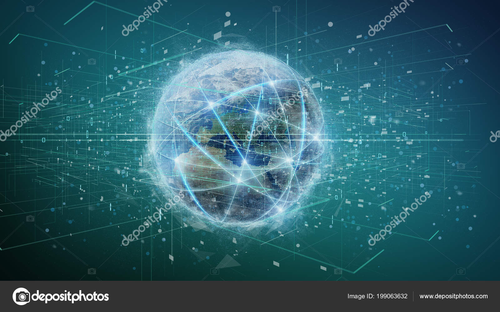 View Connection World Globe Rendering Stock Photo by ©perig76 199063632