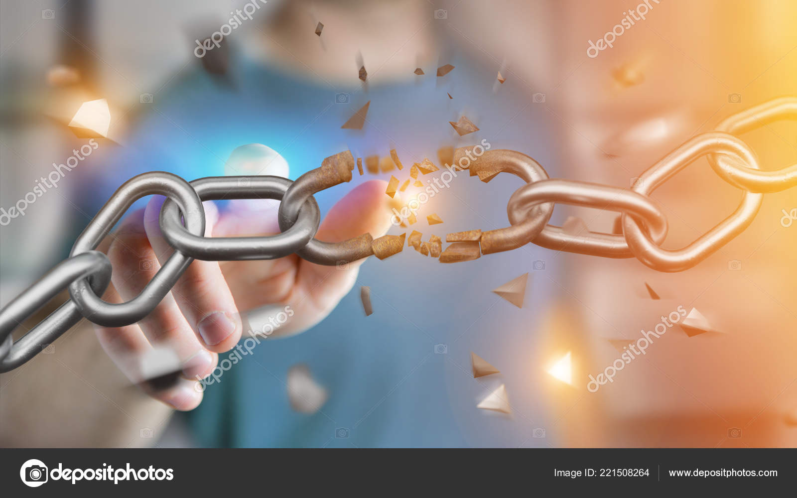 View Weak Link Broken Chain Exploding Render Stock Photo by ©perig76 ...