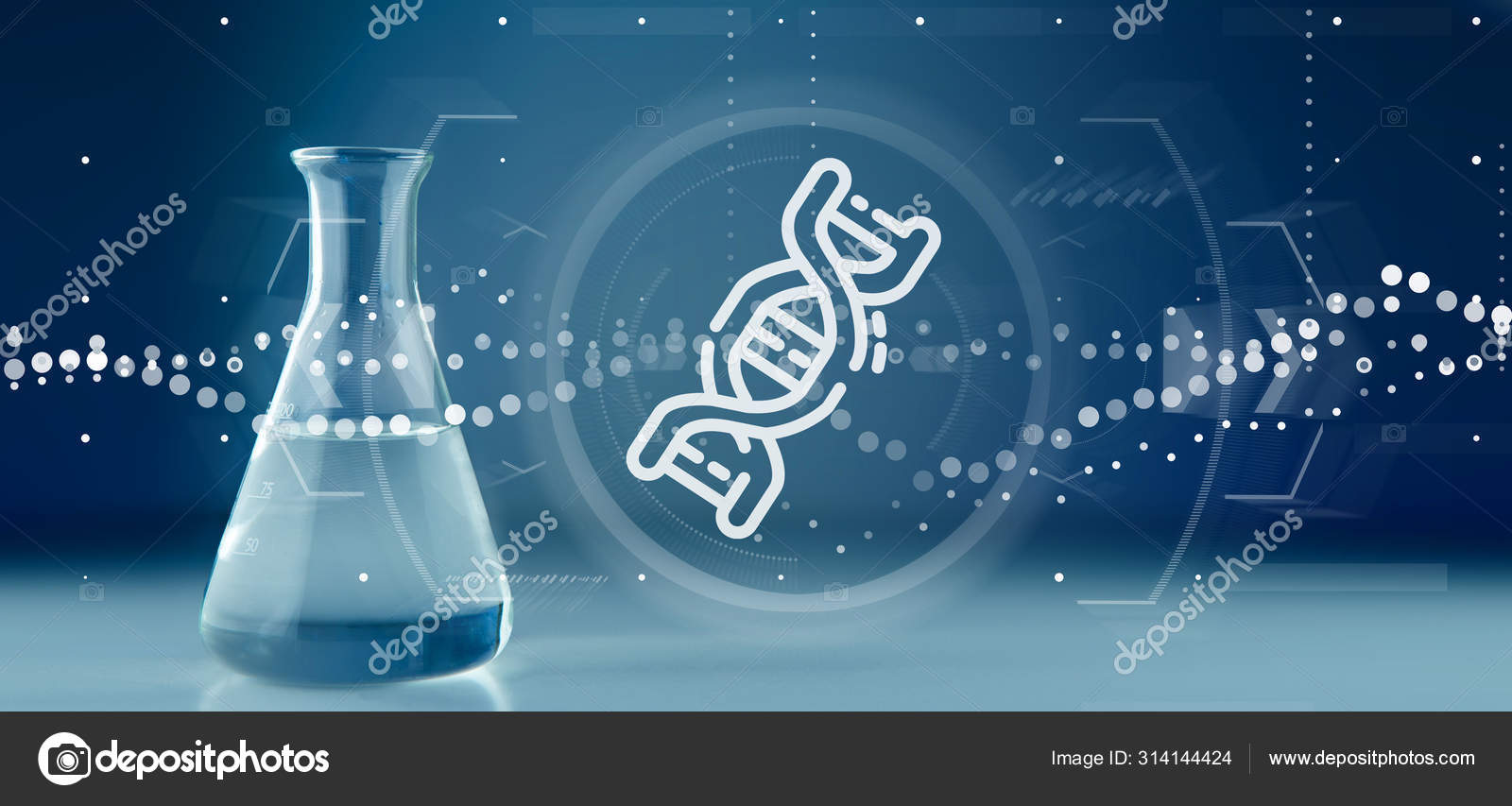 View Dna Icon Lab Background — Stock Photo © perig76 #314144424