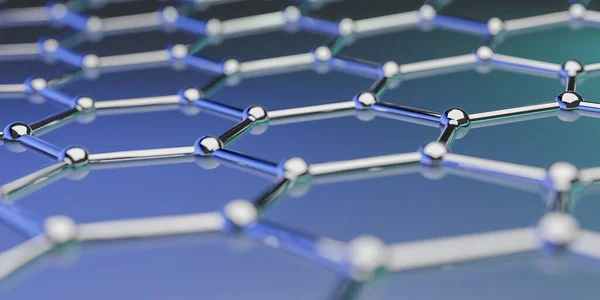 Graphene molecular nano technology structure on a green backgrou ...