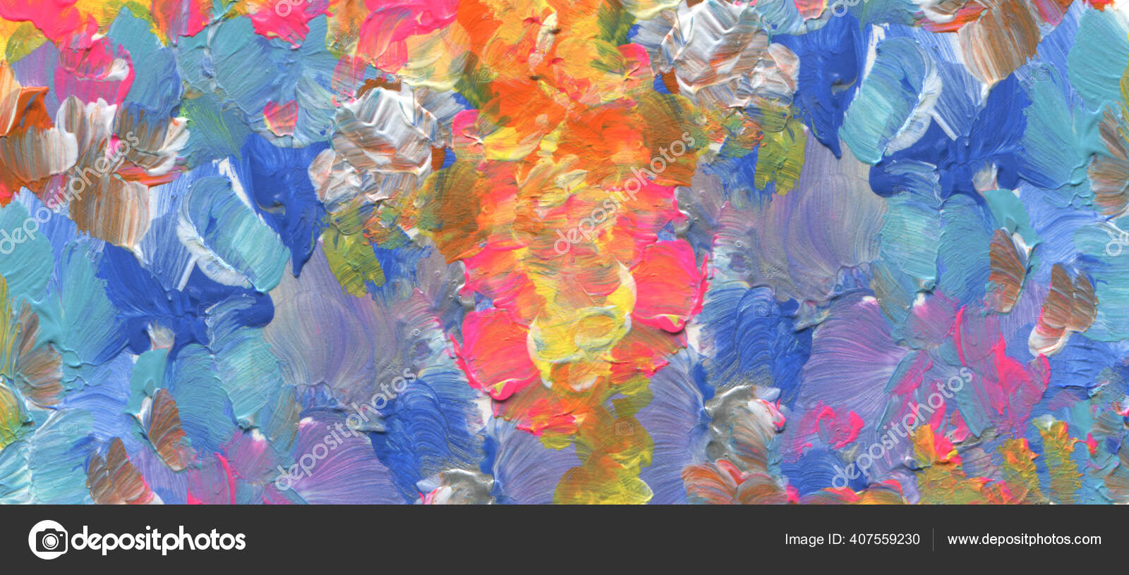 Abstract Color Acrylic Brush Strokes Textured Paint Template Prints ...