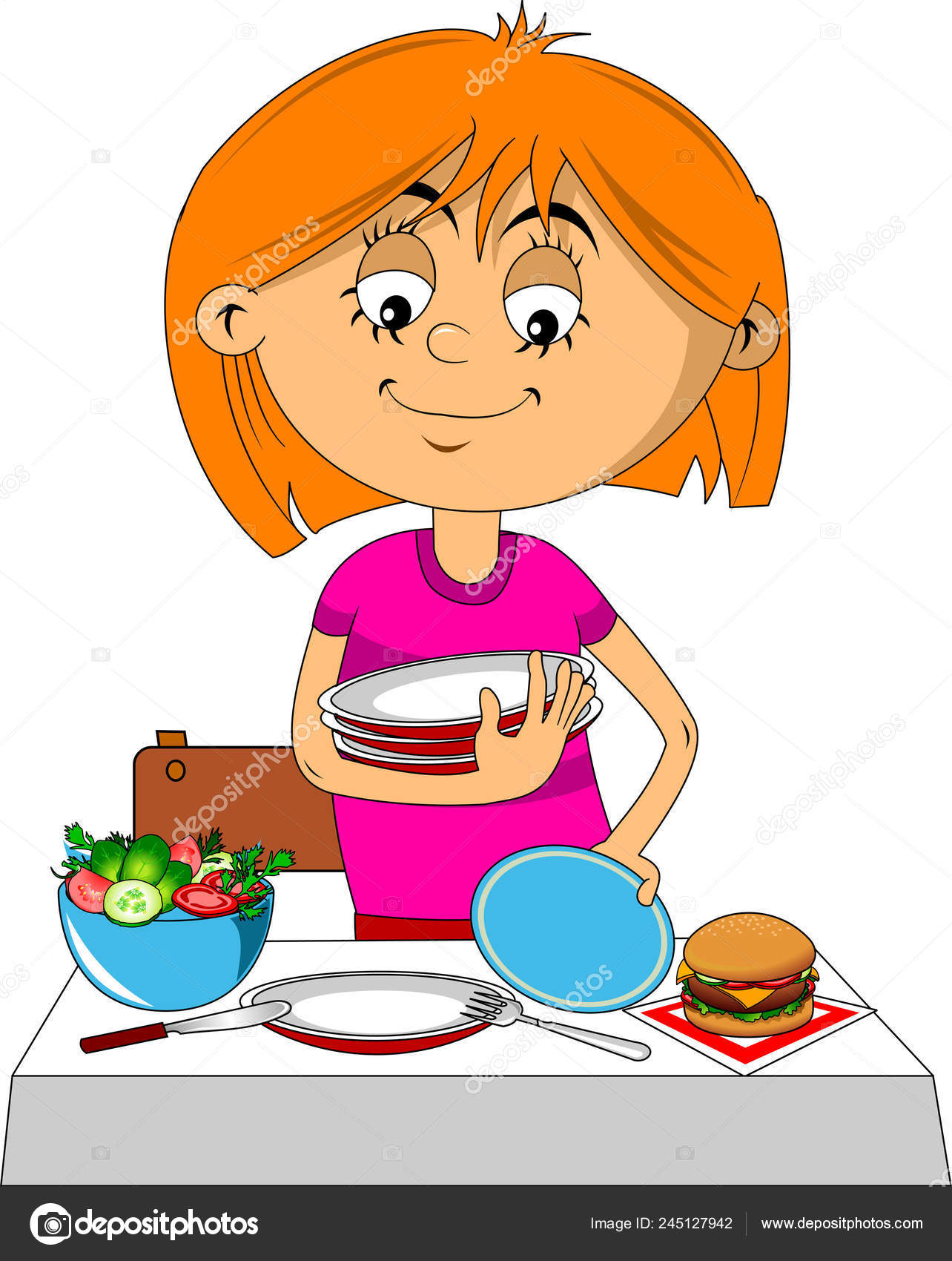 Clear The Table Clip Art