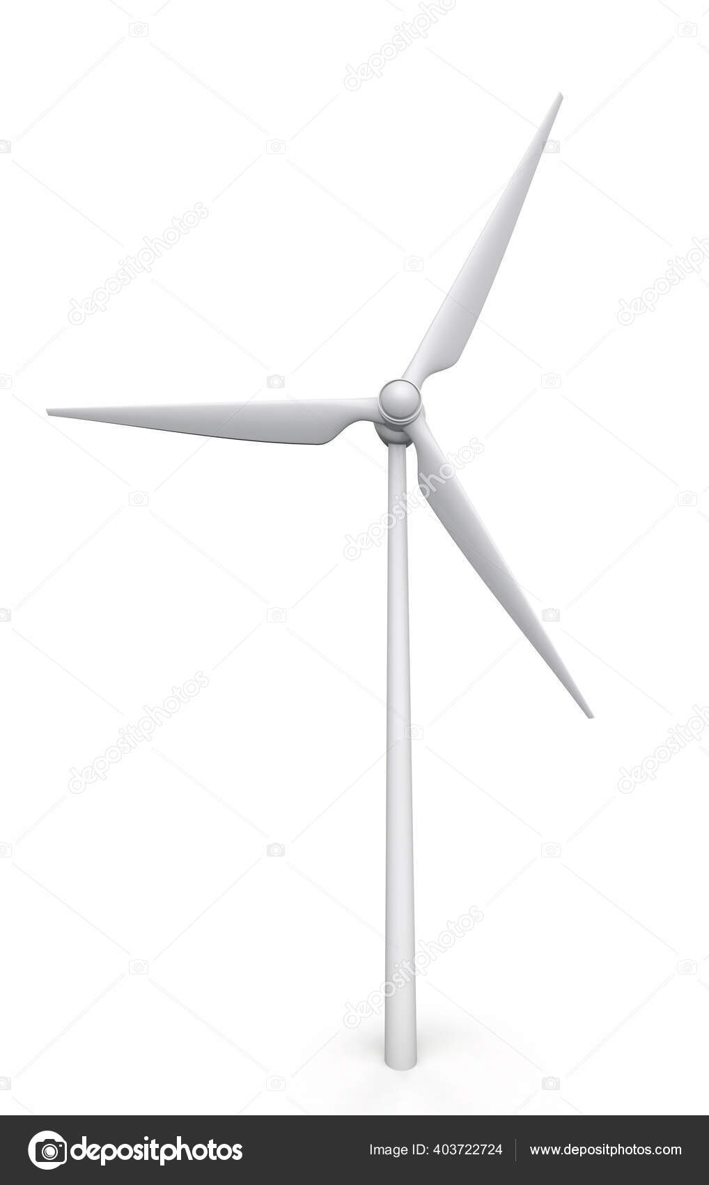 Render Concept Wind Turbine Cut Out White Background Stock Photo by ...