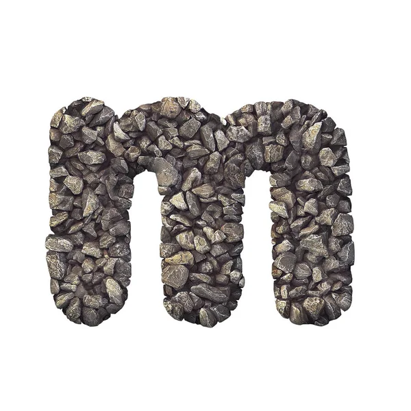 Gravel Letter Small Crushed Rock Font Isolated White Background ...