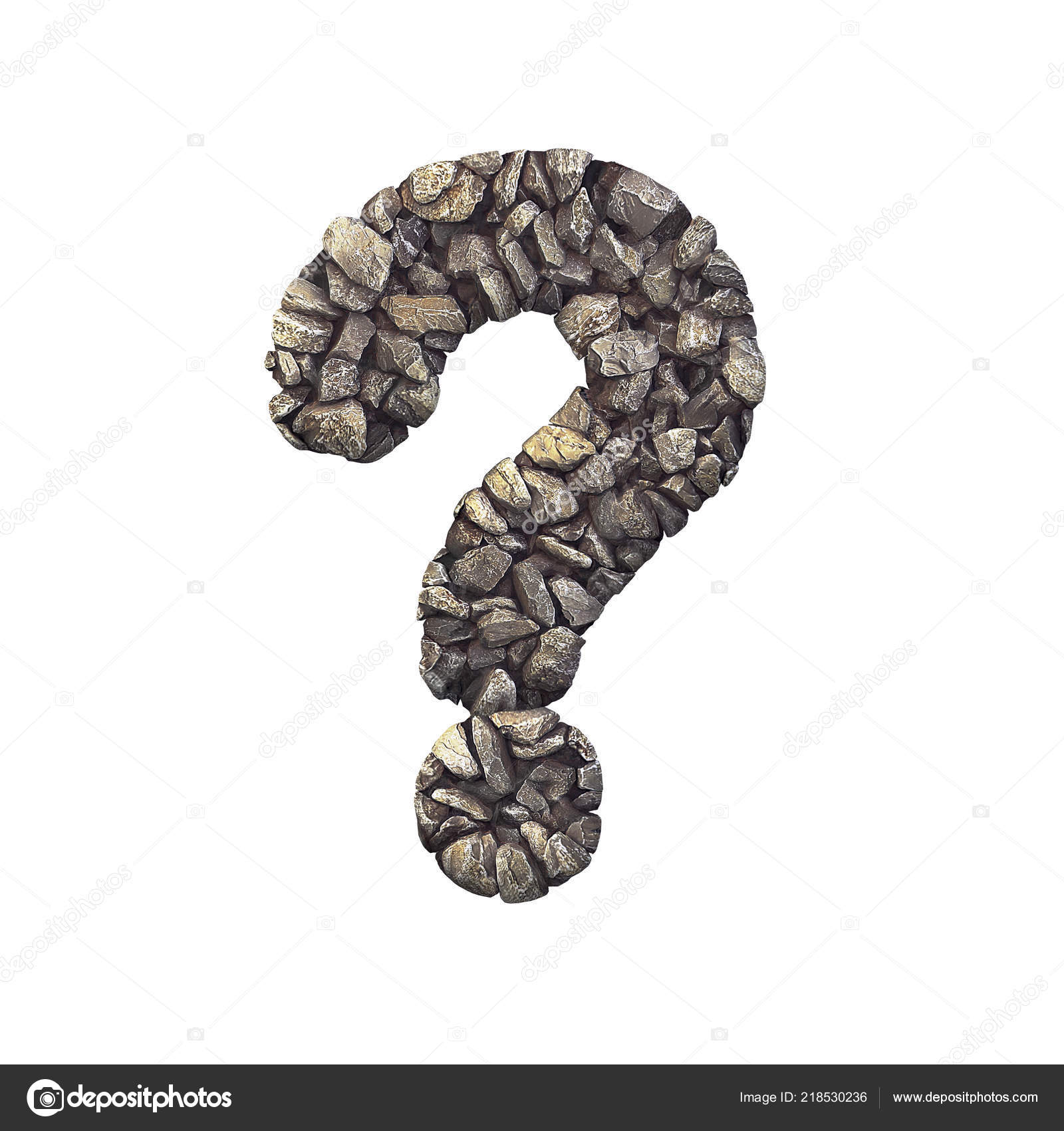 Gravel Interrogation Point Crushed Rock Symbol Isolated White ...