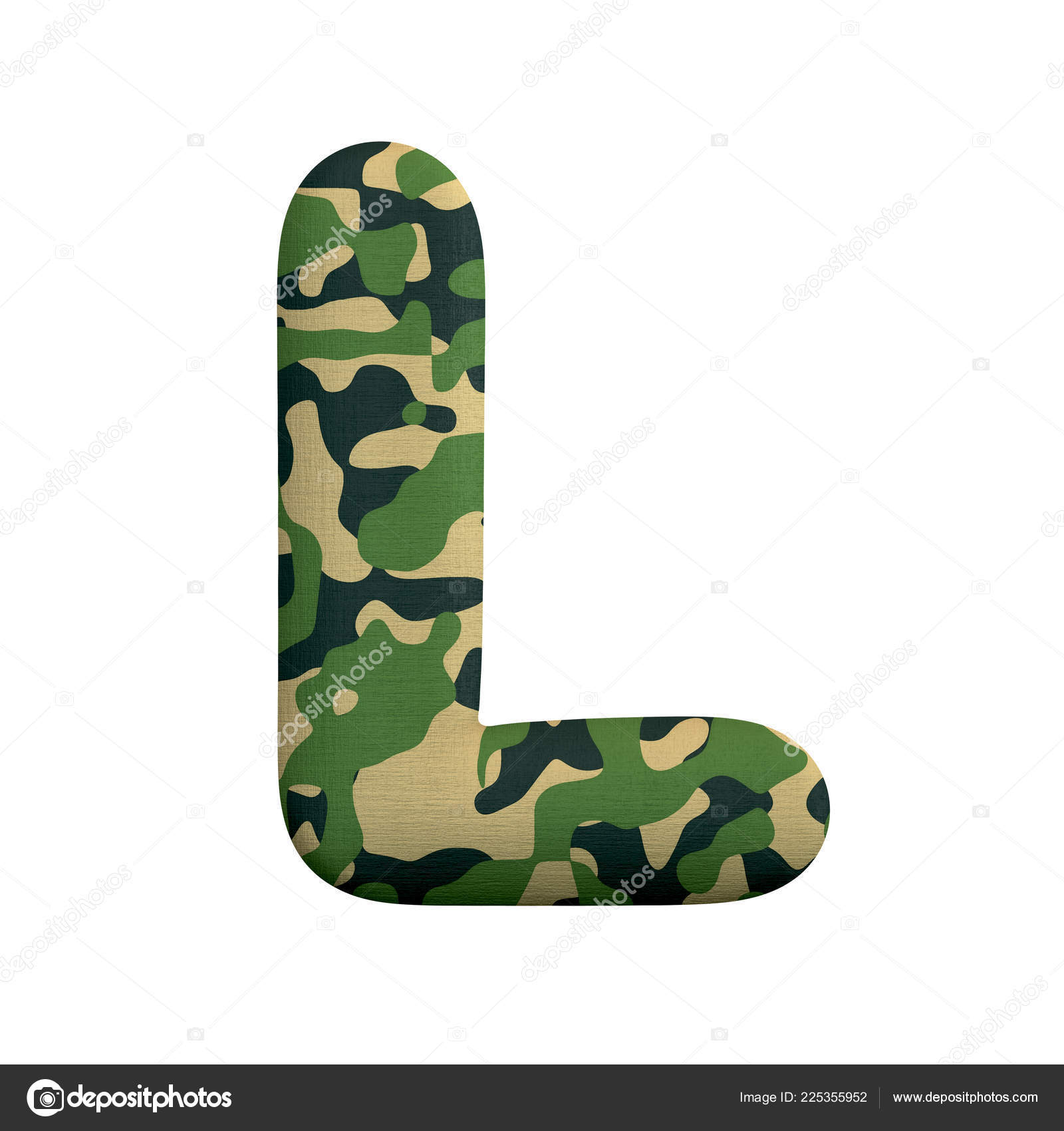 Army Letter Uppercase Camo Font Isolated White Background Alphabet ...