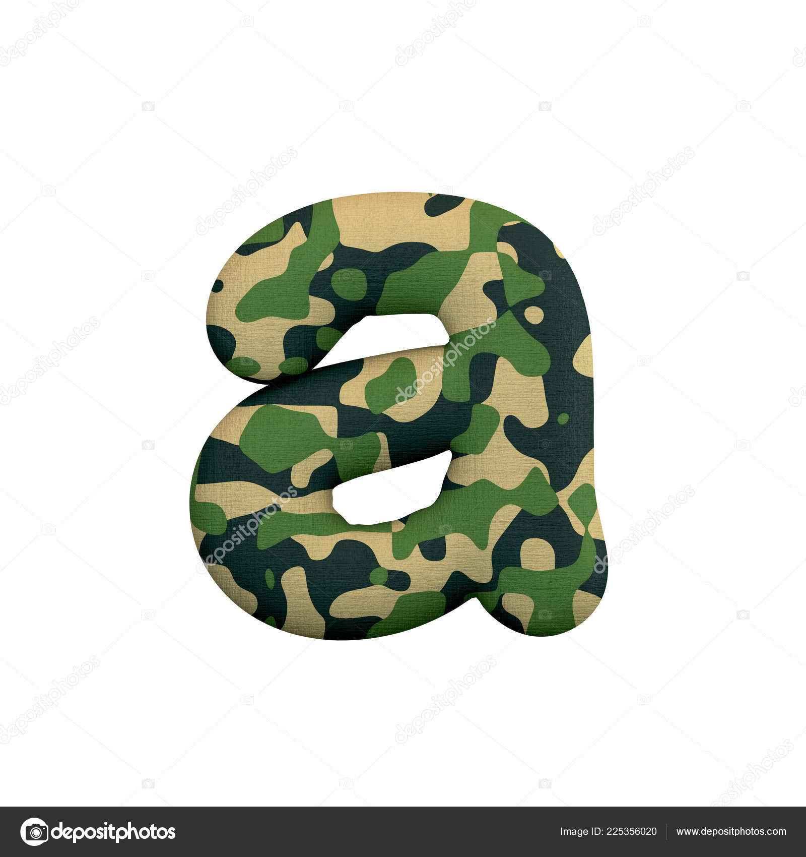 Army Letter Small Camo Font Isolated White Background Alphabet Perfect ...