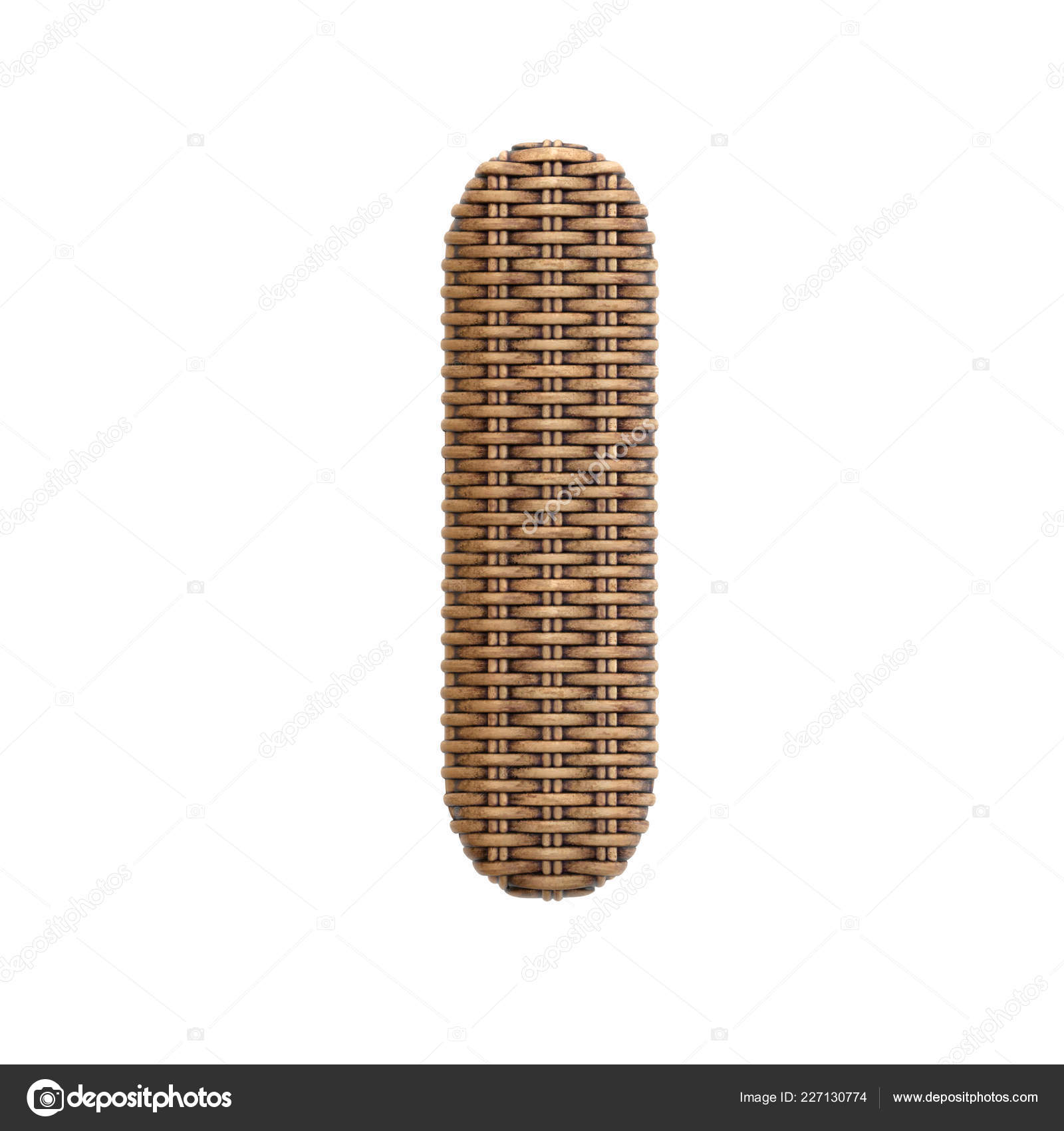 Wicker Letter Uppercase Rattan Font Isolated White Background Alphabet ...