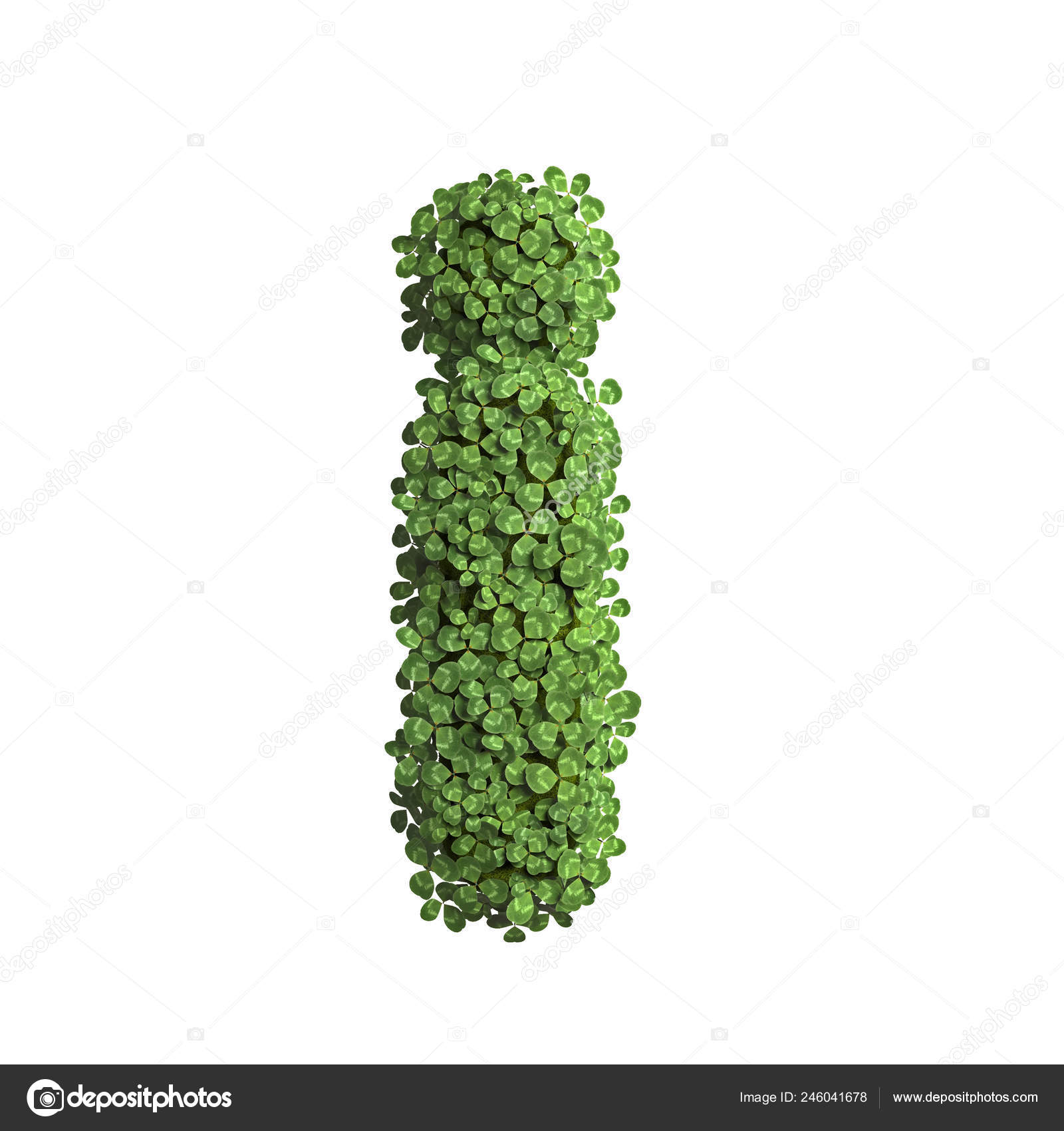 Clover Letter Lowercase Spring Font Isolated White Background Alphabet ...