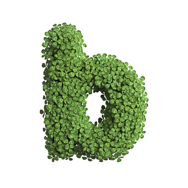 Clover Letter Lowercase Spring Font Isolated White Background Alphabet ...