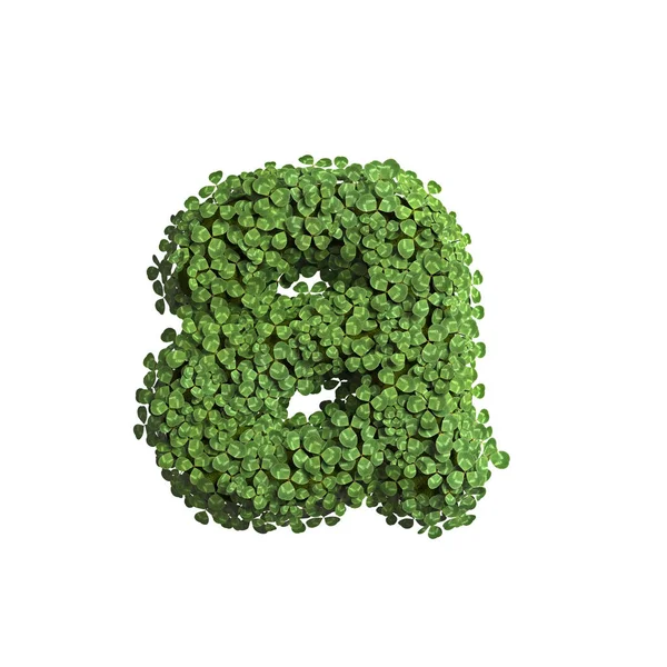 Clover Letter Lowercase Spring Font Isolated White Background Alphabet ...