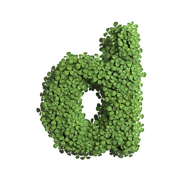 Clover Letter Lowercase Spring Font Isolated White Background Alphabet ...