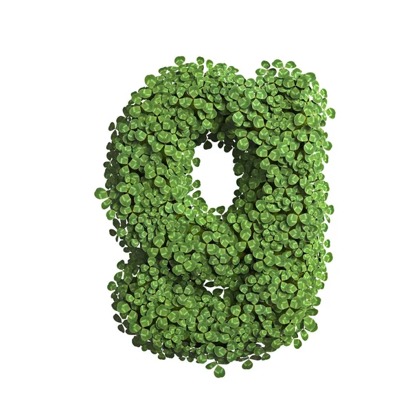 Clover Letter Small Spring Font Isolated White Background Alphabet ...