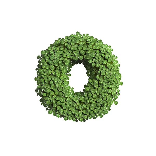 Clover Letter Lowercase Spring Font Isolated White Background Alphabet ...