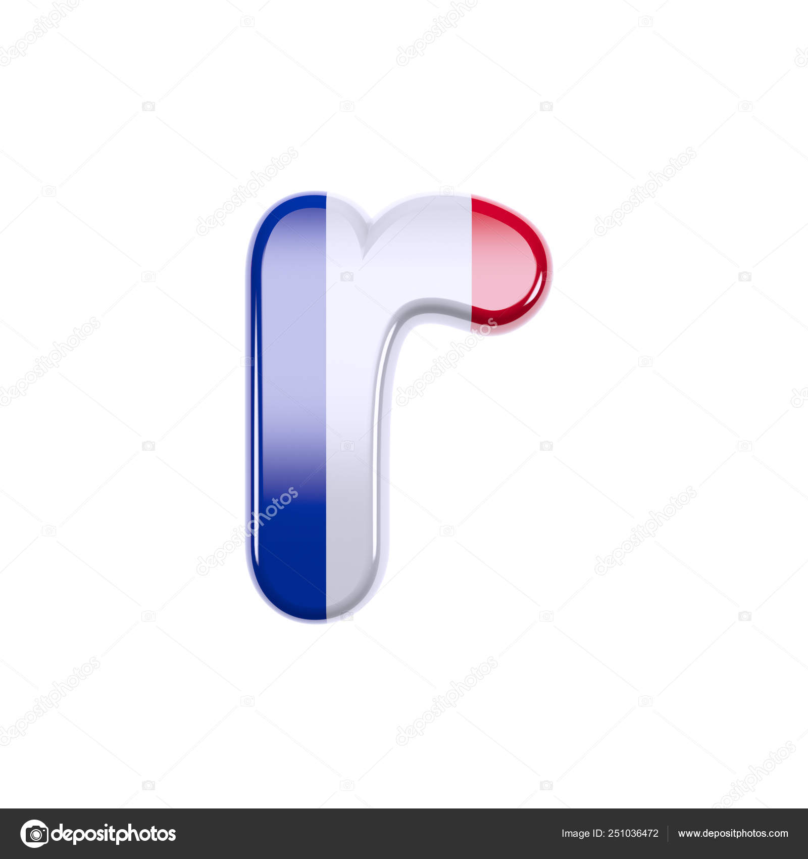 France letter R - Lower-case 3d French flag font - France, Paris or ...