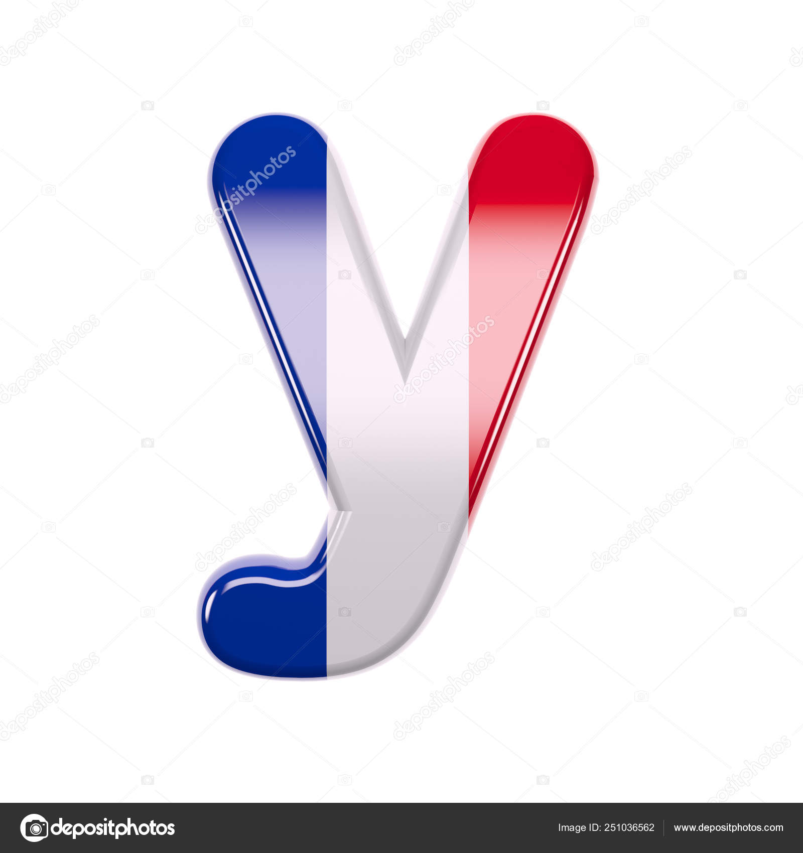 France letter Y - Small 3d French flag font - France, Paris or ...