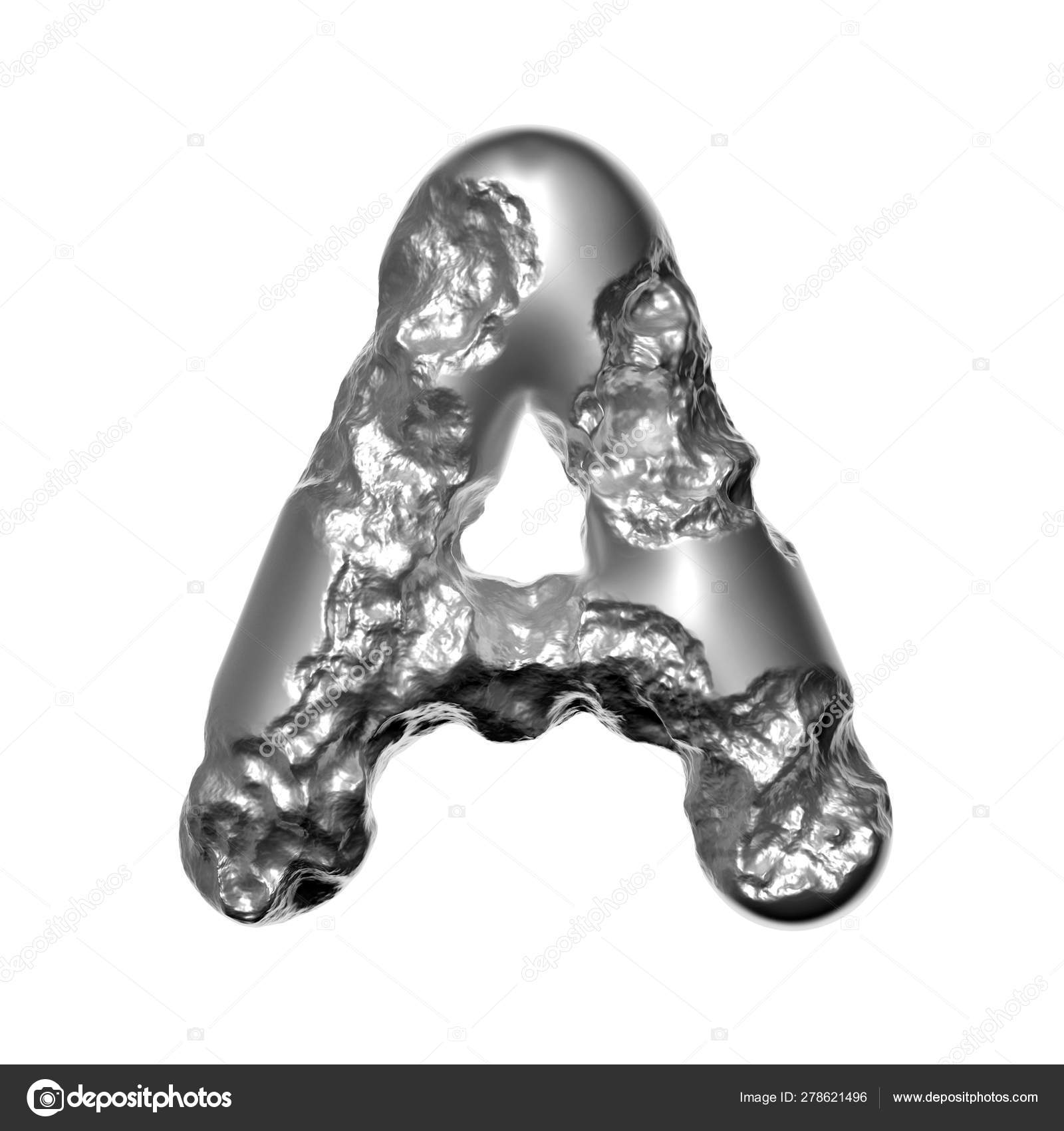 Letra de acero fundido A - Lowercase 3d Hammered steel font ...