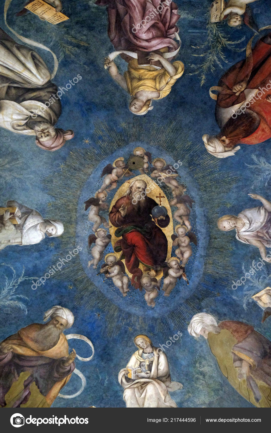 Vault Shows God Father Prophets Sibyls Angels Basilica Saint Frediano ...