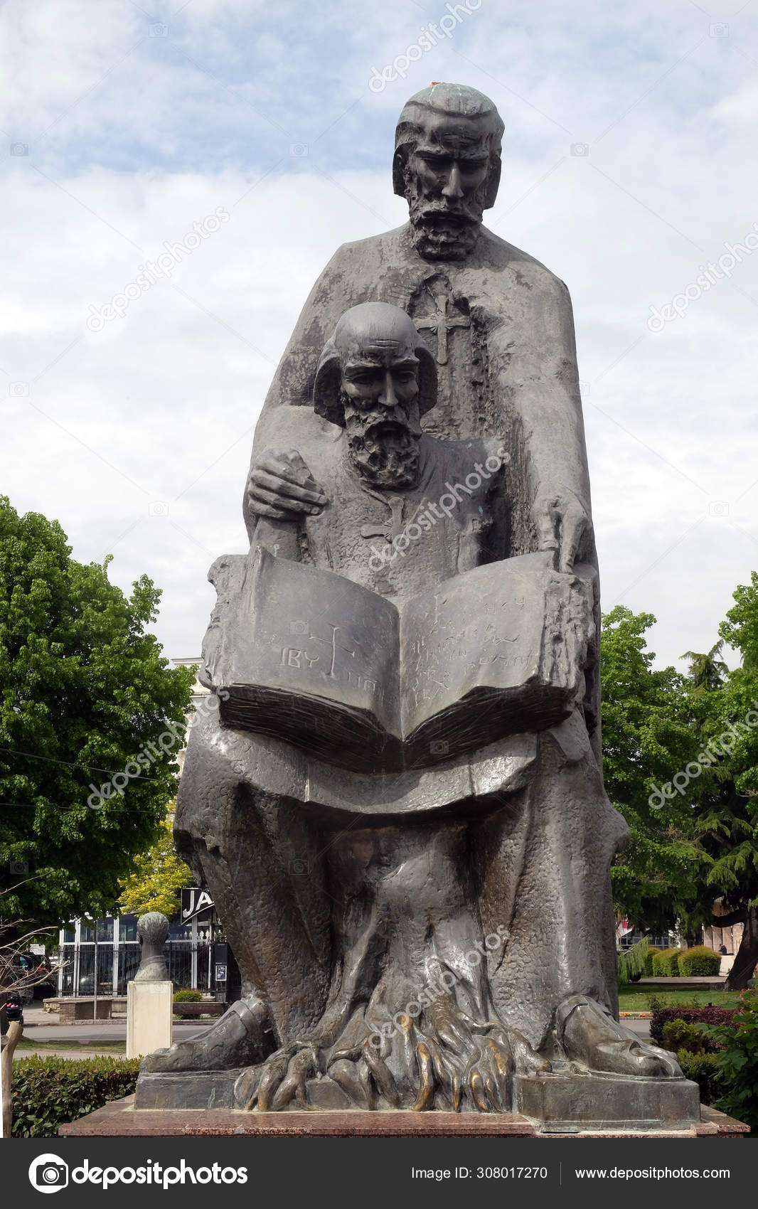 Monument Saints Cyril Methodius Ohrid Macedonia – Stock Editorial Photo © zatletic #308017270