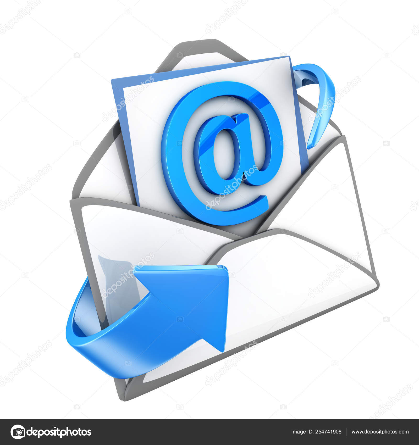 Email blue, isolated symbol Stock Photo by ©Vladru 254741908