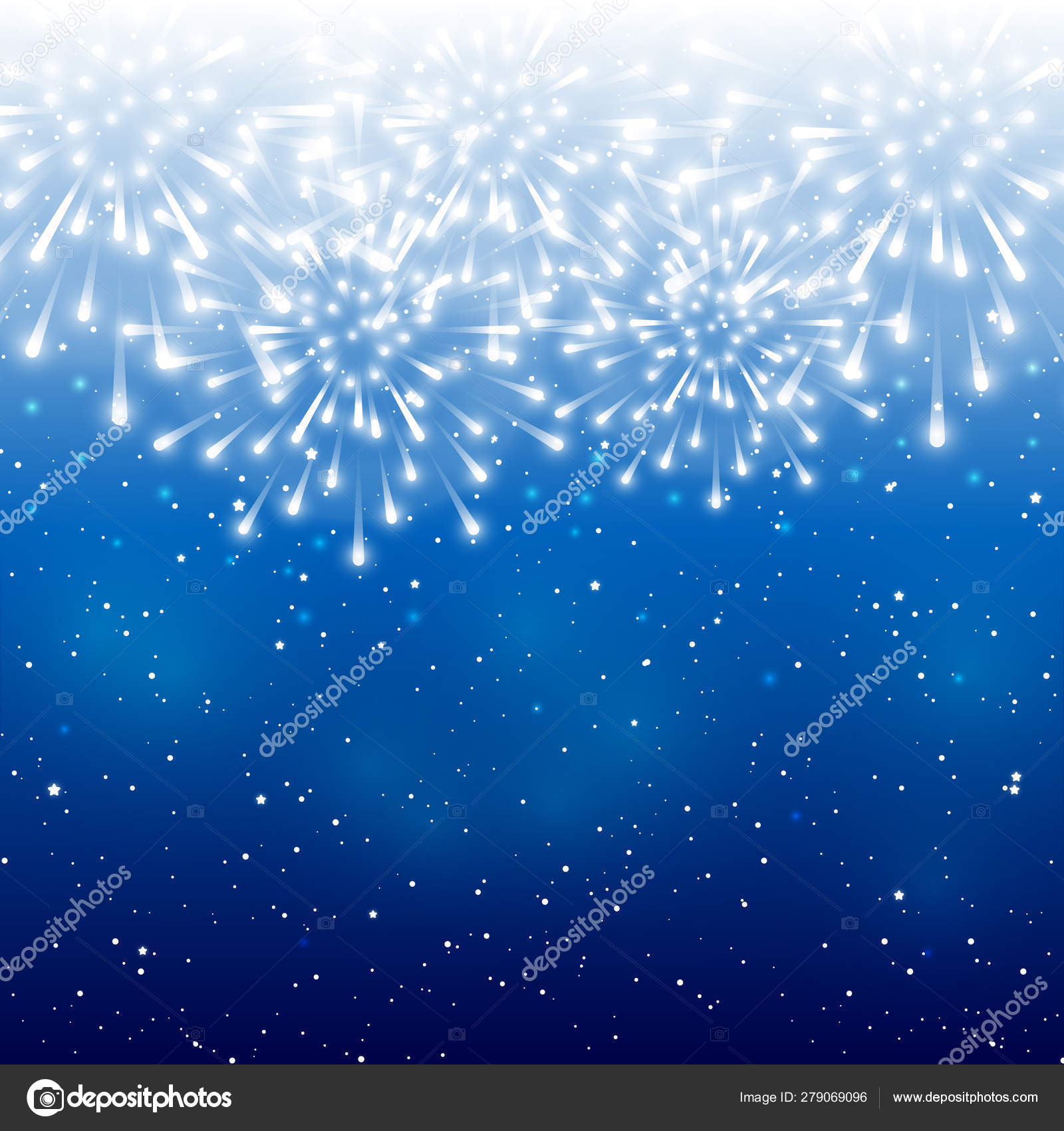 Shiny Fireworks Starry Sky Background Stock Vector Image by ©Huhli13 ...