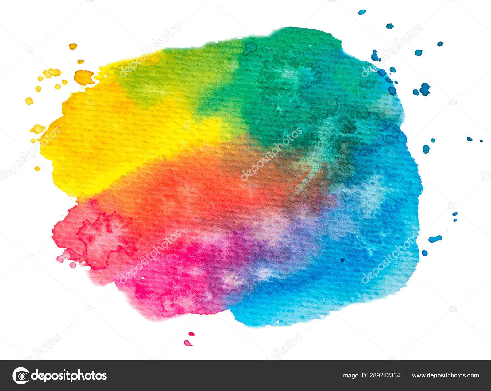 Rainbow Paint Texture Isolated White Background Stock Vector by ...
