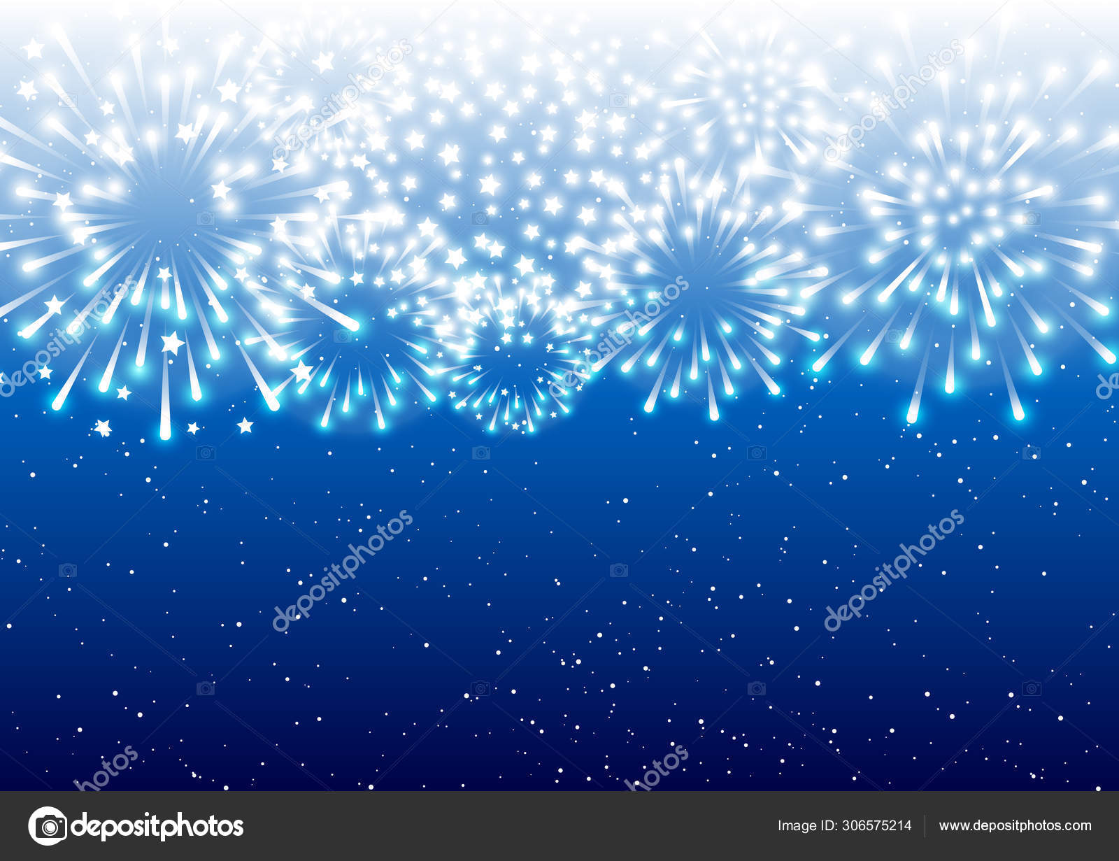 Shiny Fireworks Blue Starry Background Stock Vector Image by ©Huhli13 ...
