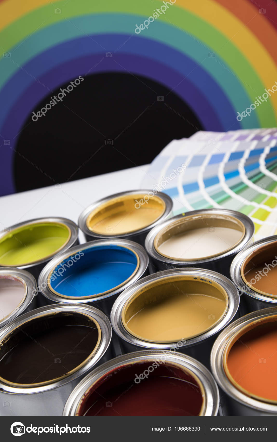 Rainbow Tin Metal Cans Color Paint Stock Photo by ©JanPietruszka 196666390