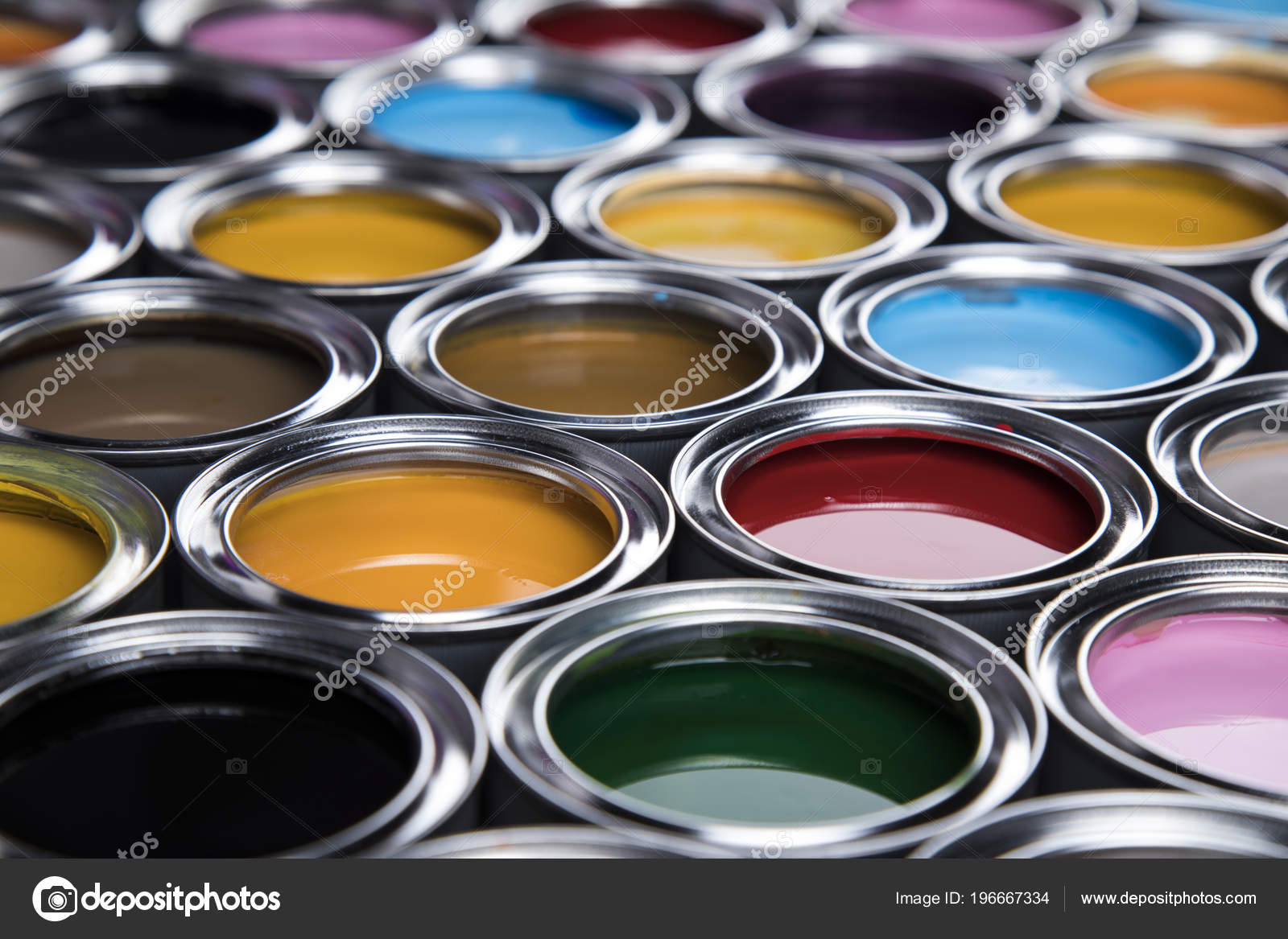 Full Buckets Rainbow Colored Oil Paint Stock Photo by ©JanPietruszka ...