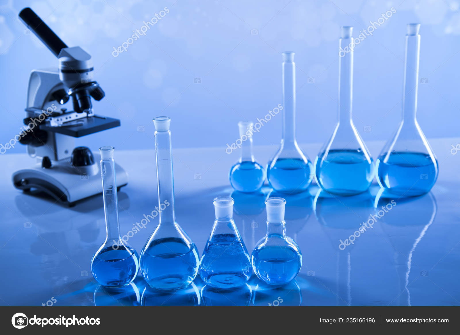Glassware Laboratory Beakers Science Experiment — Stock Photo ...