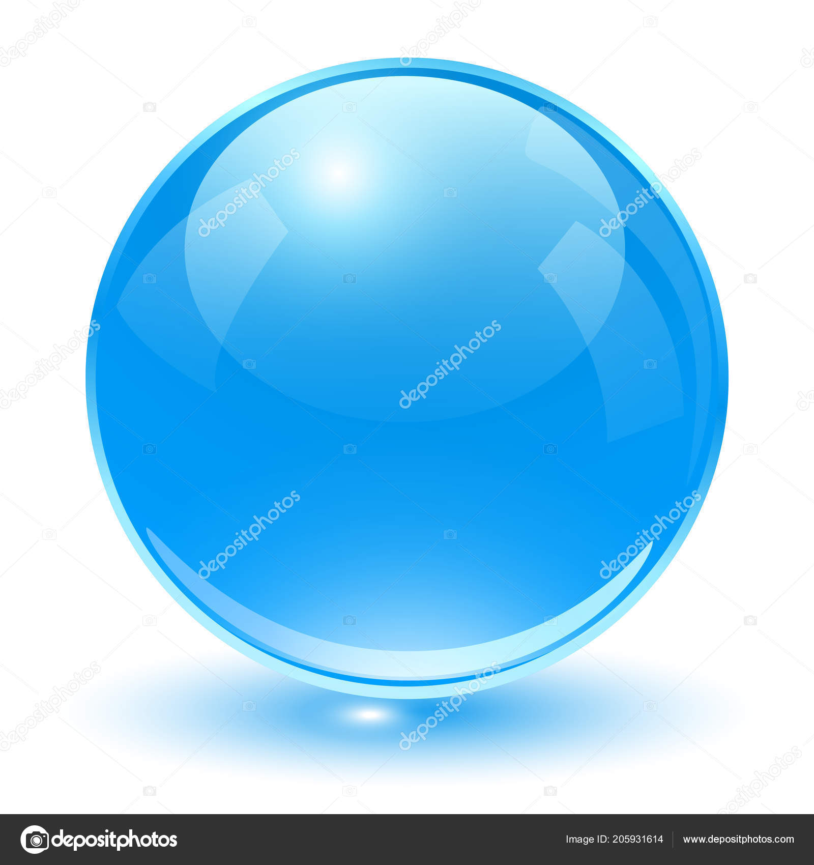 Glass Sphere Blue Vector Ball Stock Vector Image by ©cobalt88 #205931614