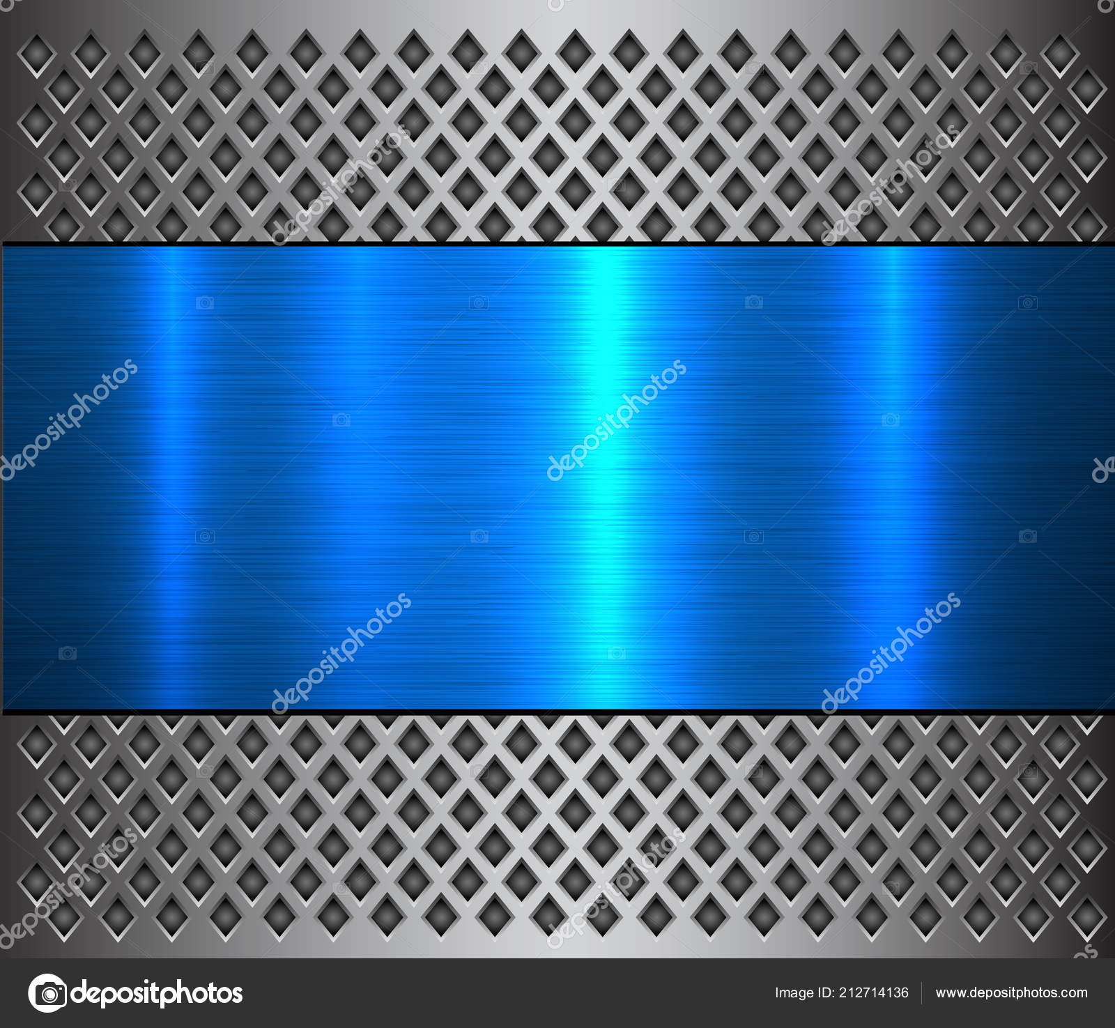 Brushed Metallic Blue Background