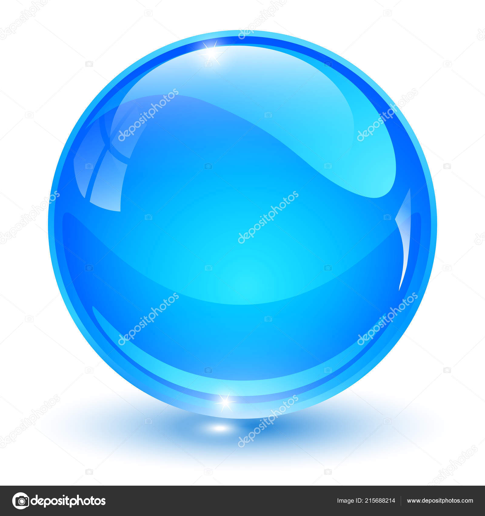 Glass Sphere Blue Vector Ball Stock Vector by ©cobalt88 215688214