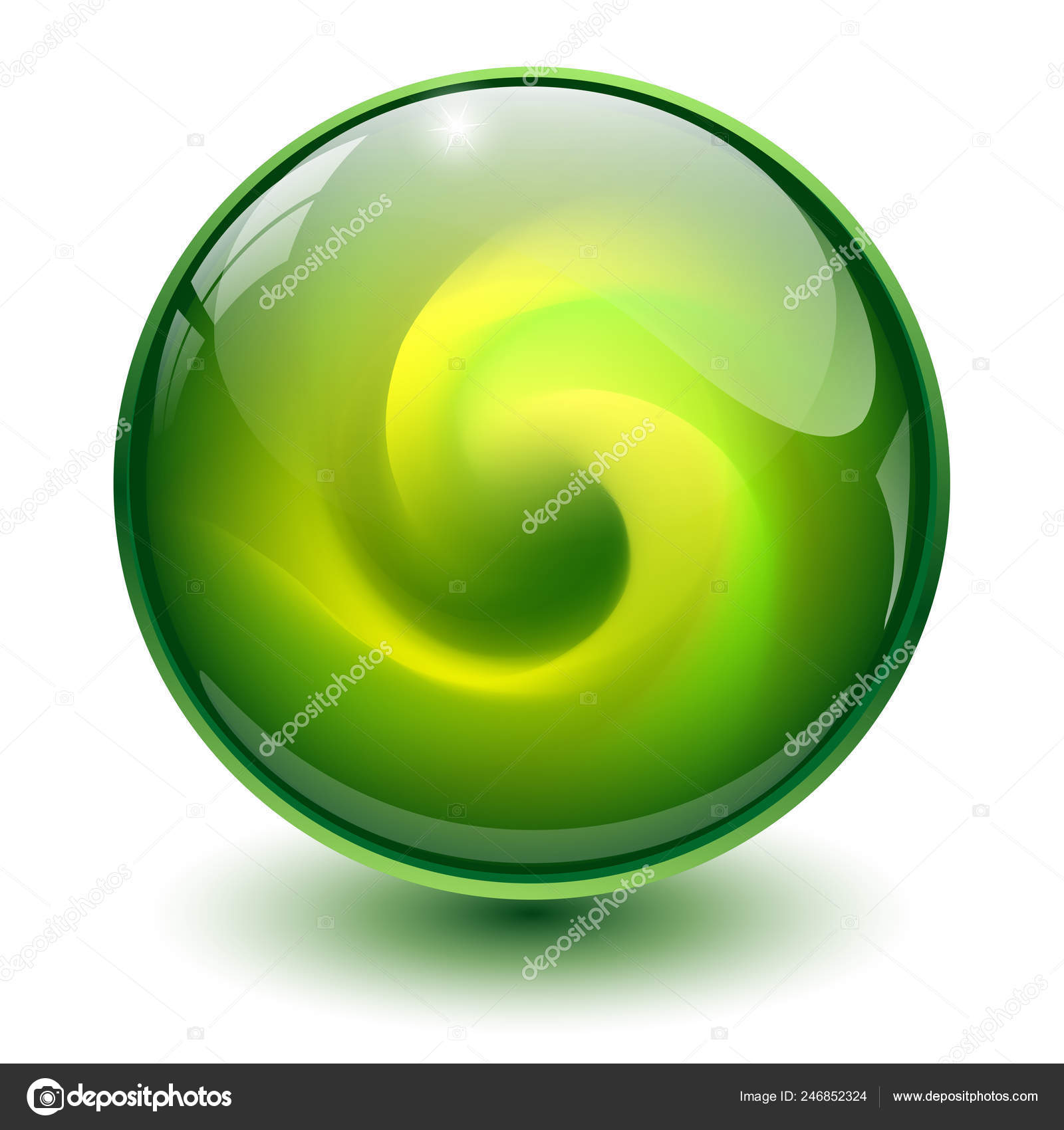 Green Marble Ball